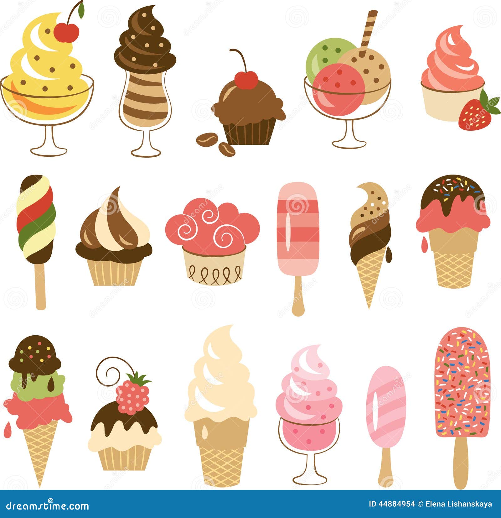 Collection of Ice Cream stock vector. Illustration of dairy - 44884954