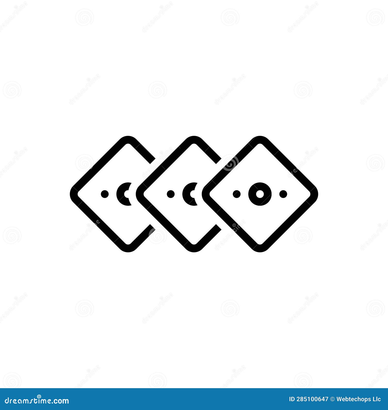 Black Line Icon for Collection, Group and Element Stock Vector ...