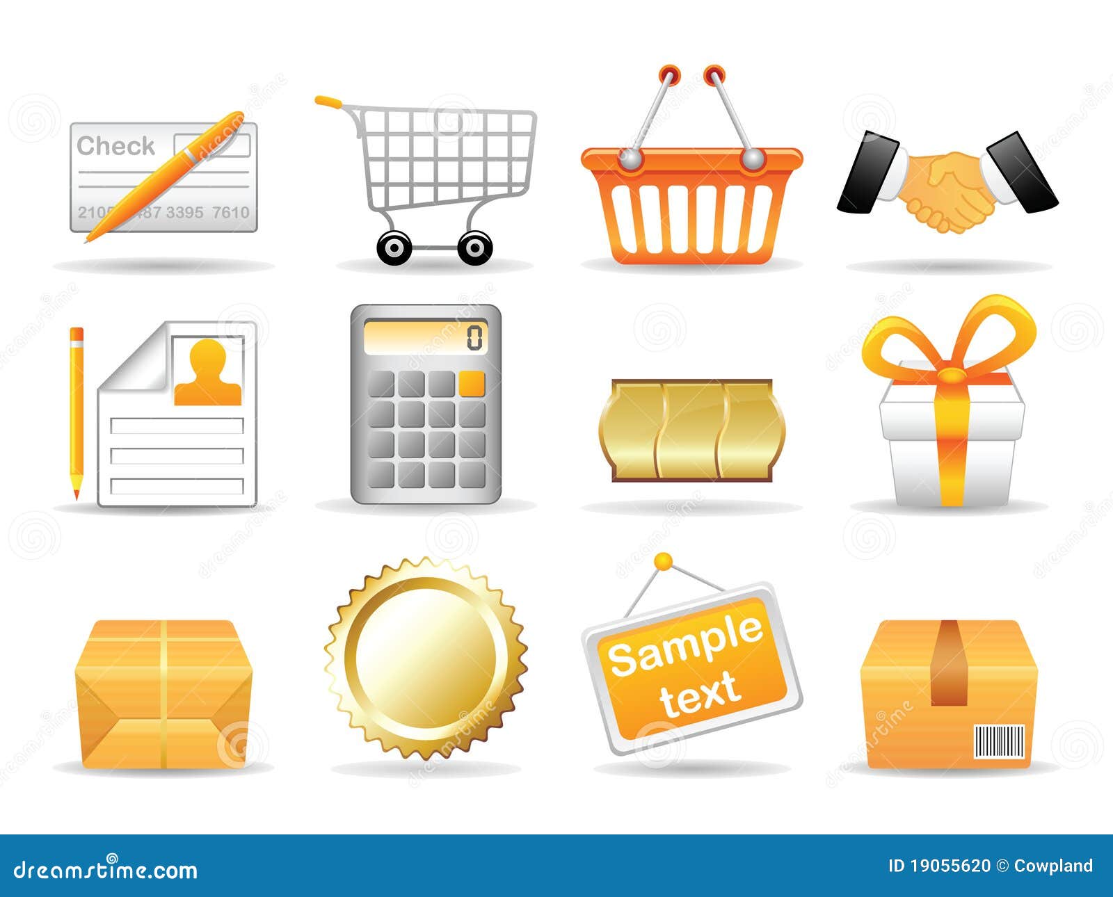 Collection icons stock vector. Illustration of calculator - 19055620