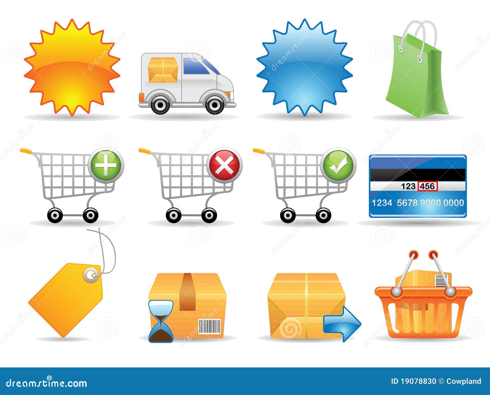 Collection icons stock vector. Illustration of buying - 19078830