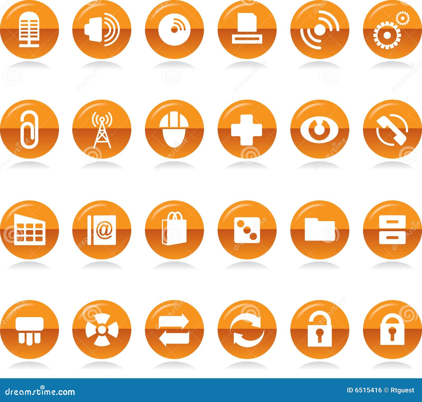 Collection of Icons stock vector. Illustration of clip - 6515416