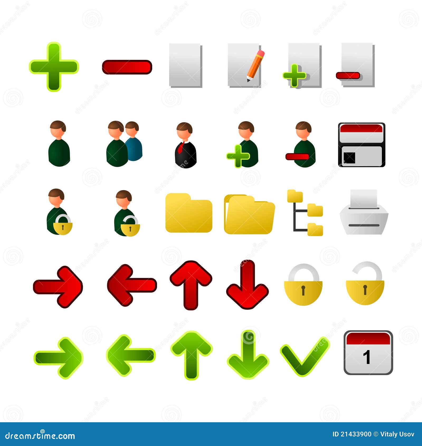 Collection of Icons for Applications Stock Vector - Illustration of ...