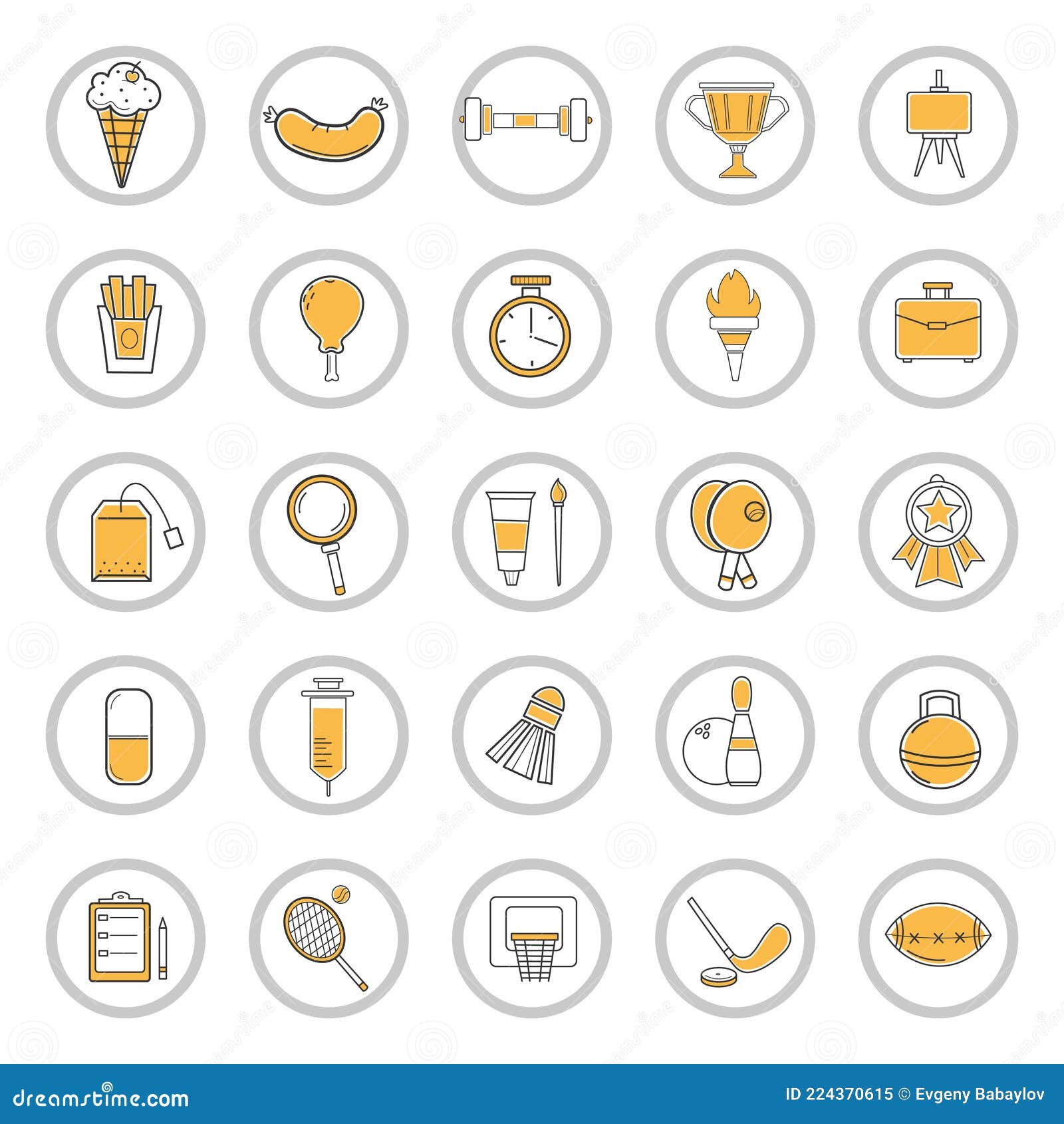 Collection of Icons on Various Topics - Vector Stock Vector ...
