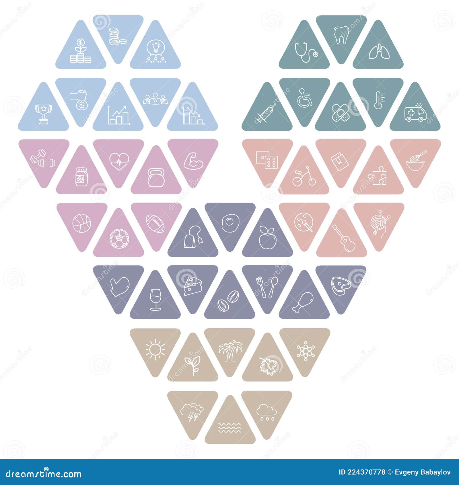 Collection of Icons on Various Topics - Vector Stock Vector ...