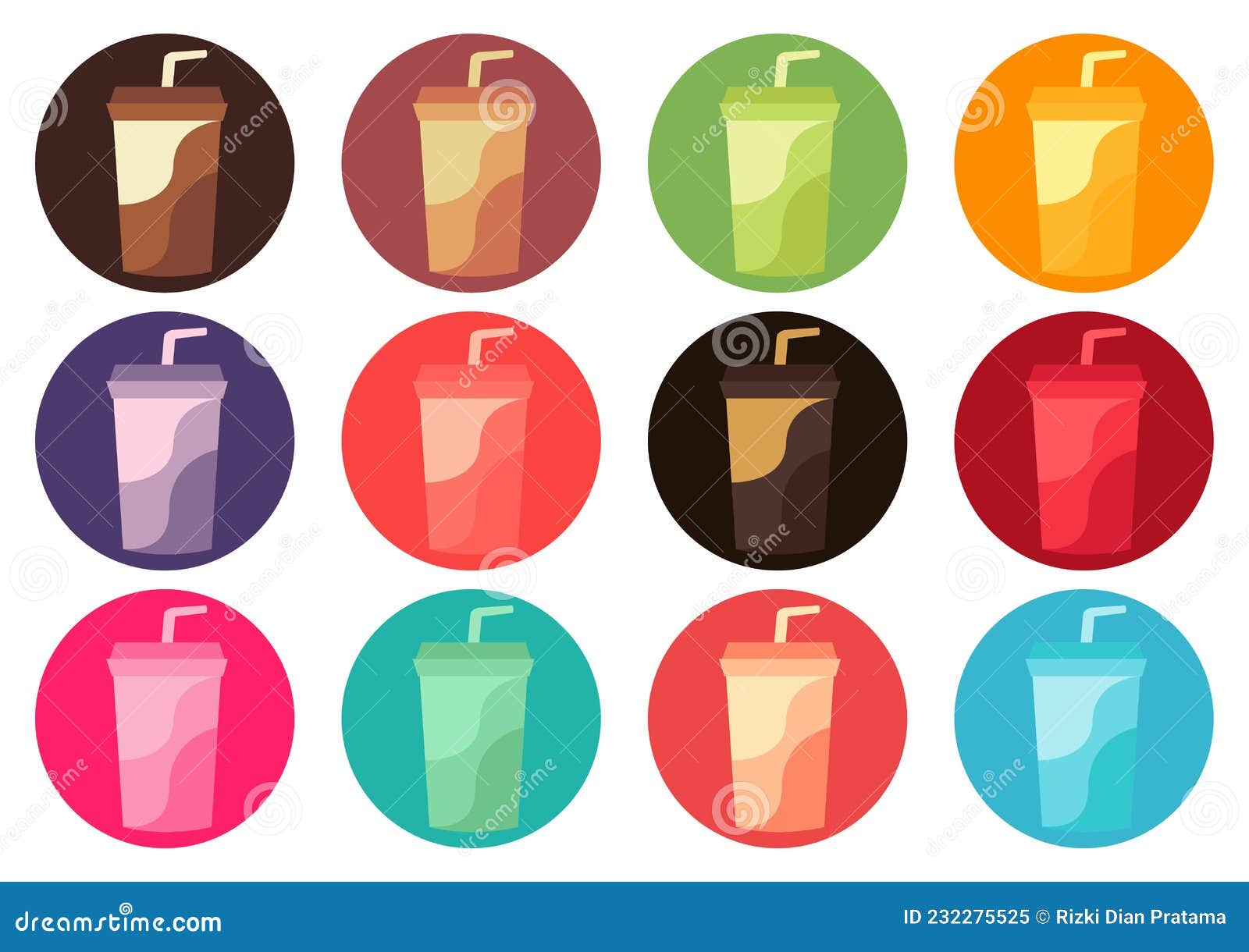 A Collection of Illustrations of Boba Drinks Stock Vector ...