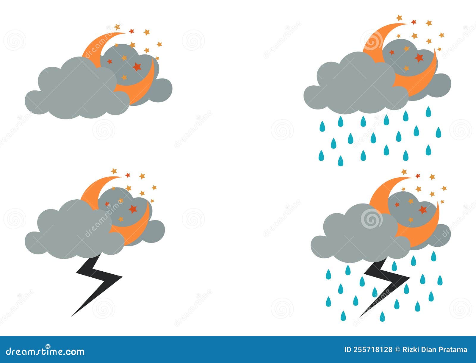A Collection of Illustrations of Clouds Stock Vector - Illustration of ...