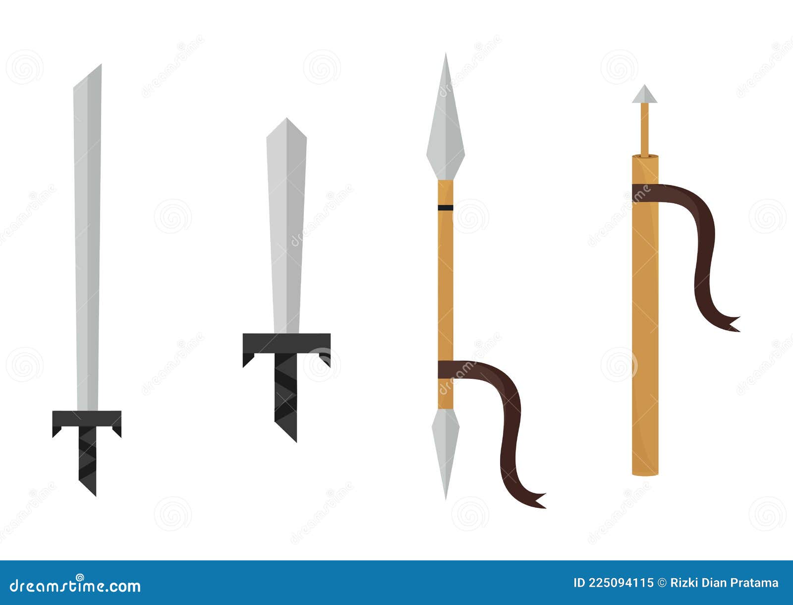 A Collection of Illustrations of Sharp Weapons Stock Vector ...