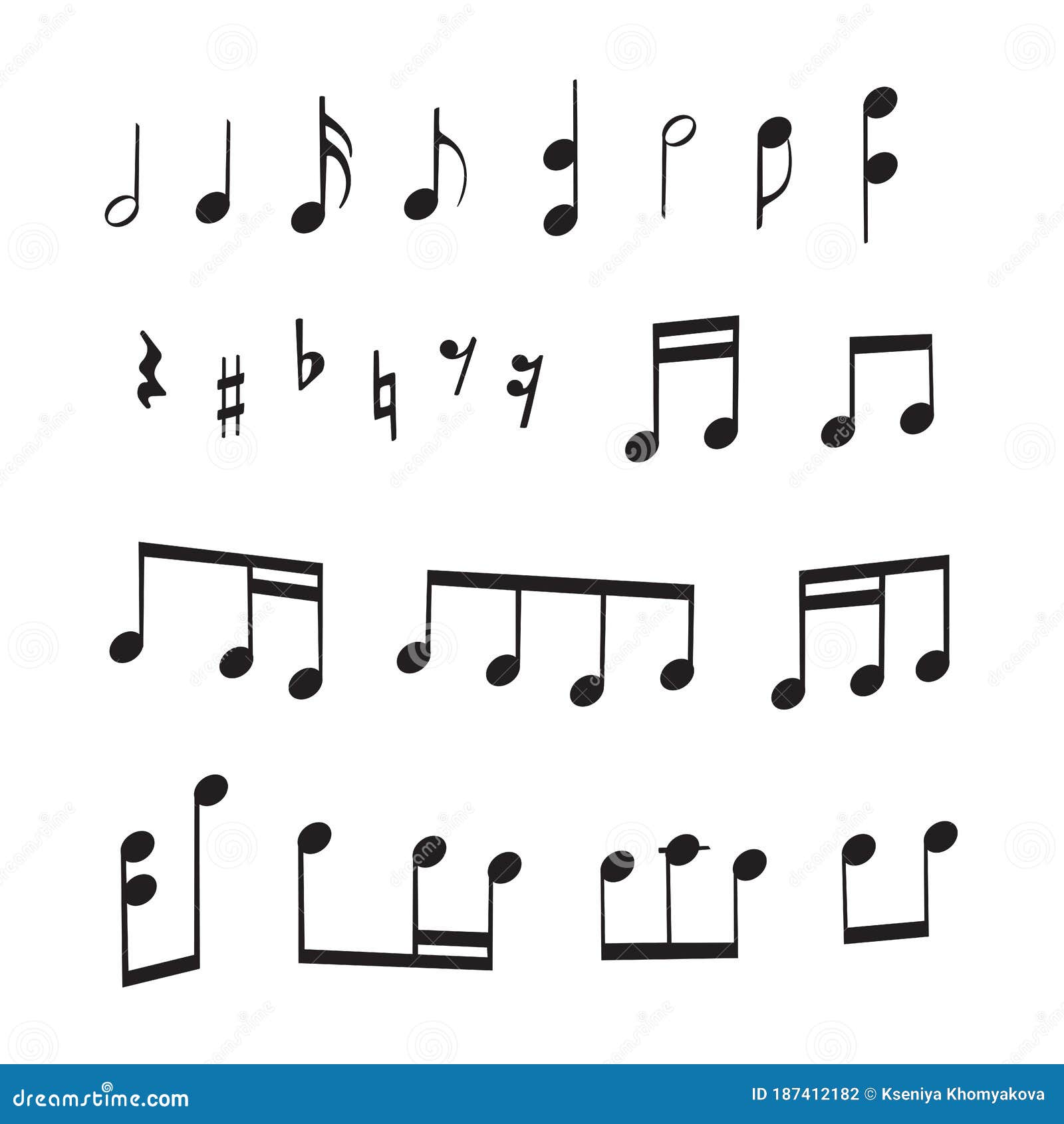 A Collection of Images of Notes Stock Vector - Illustration of notes ...