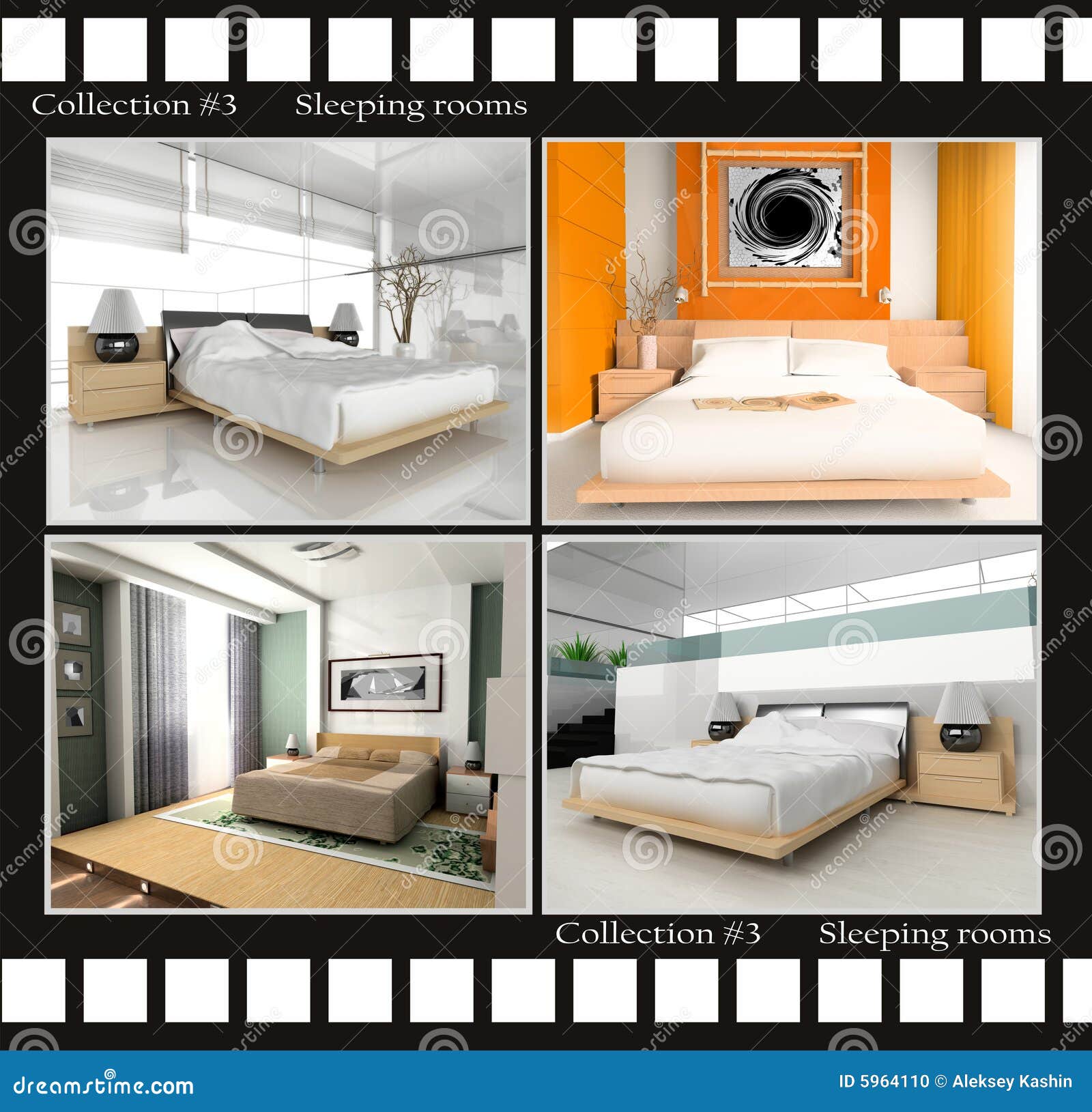 Collection of Images of Sleeping Rooms Stock Illustration ...