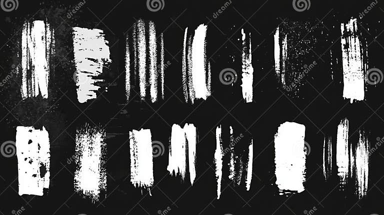 The Collection Includes Spray Paint Frames with White Brush Stencil ...