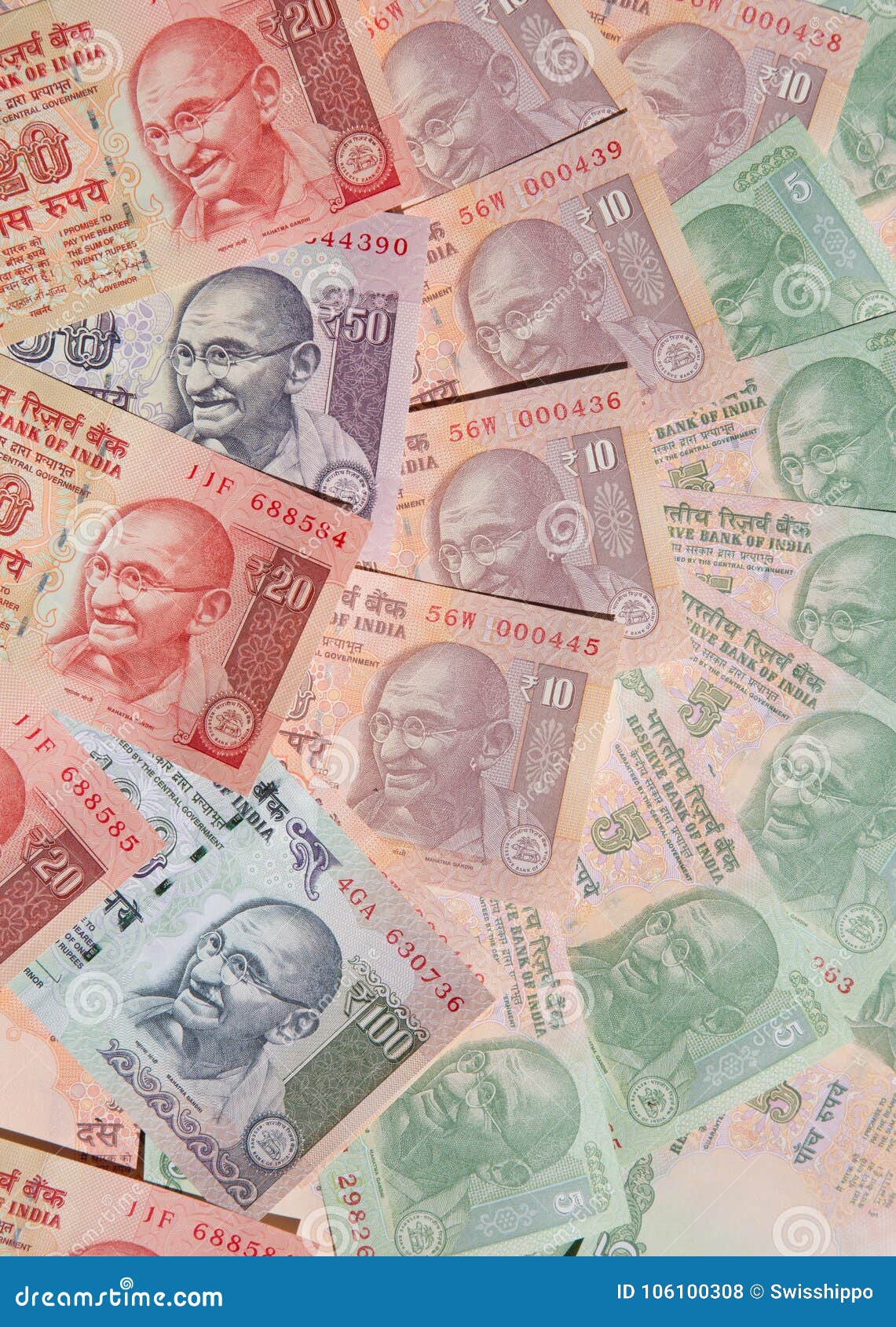Indian banknotes stock photo. Image of legal, denomination - 106100308