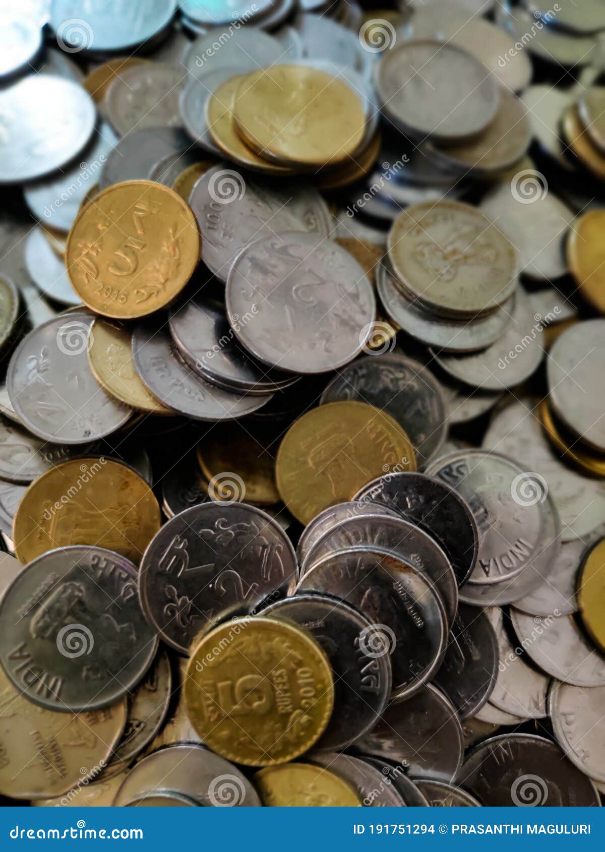 Collection of Indian Currency Coins Stock Photo - Image of currency ...