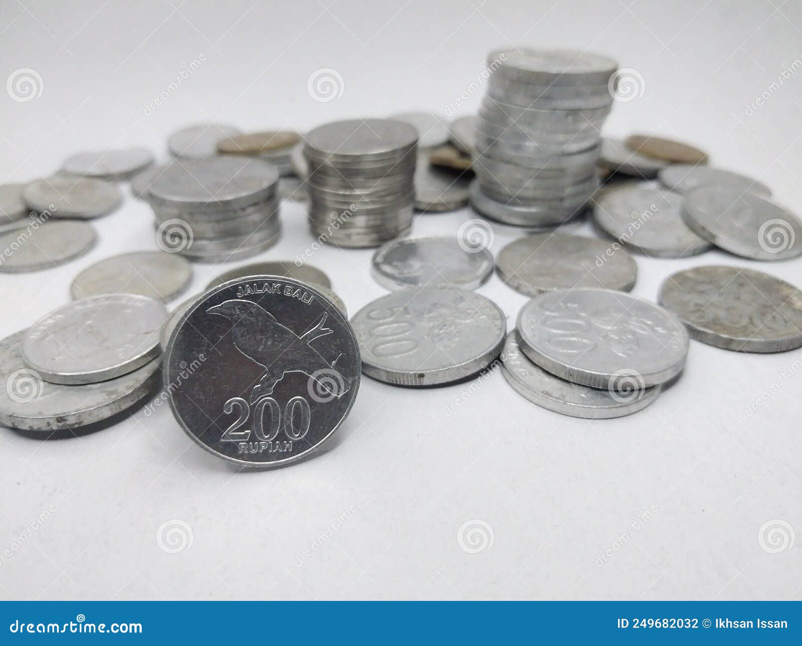 A Collection of Indonesian Rupiah Coins Stock Photo - Image of shopping ...