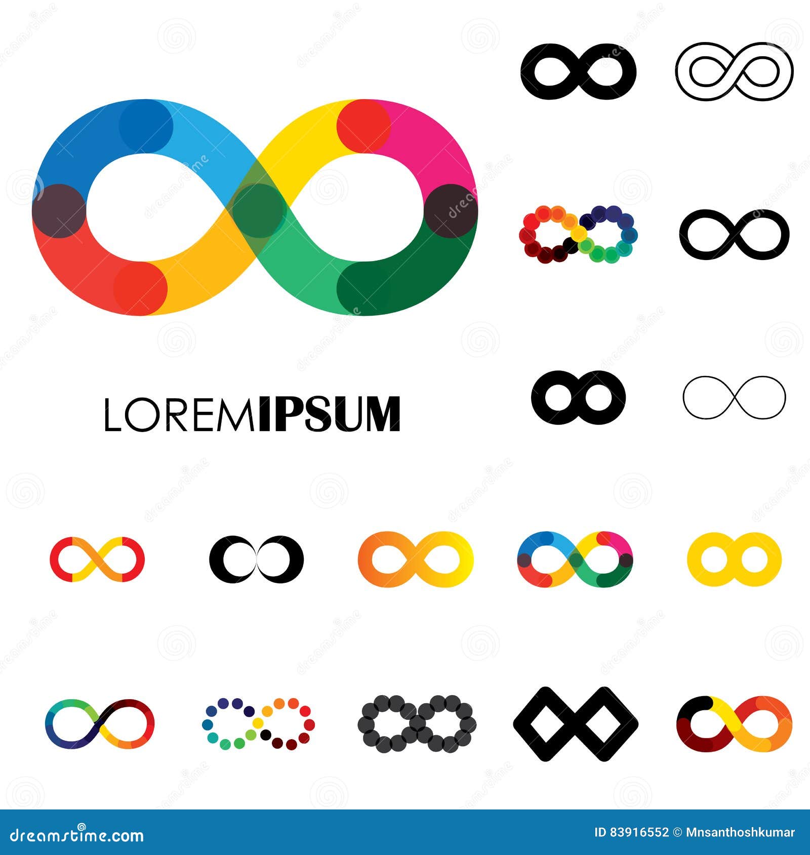 Collection of Infinity Symbols - Vector Logo Icons Stock Vector ...