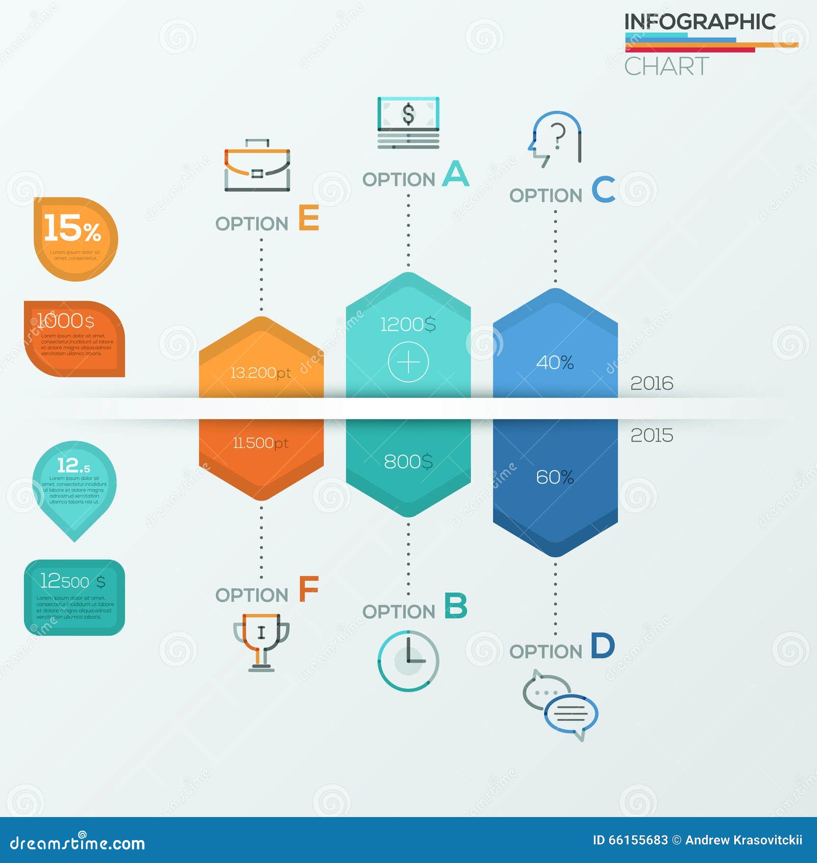 Collection of Infographic Brochure Elements for Business Data ...