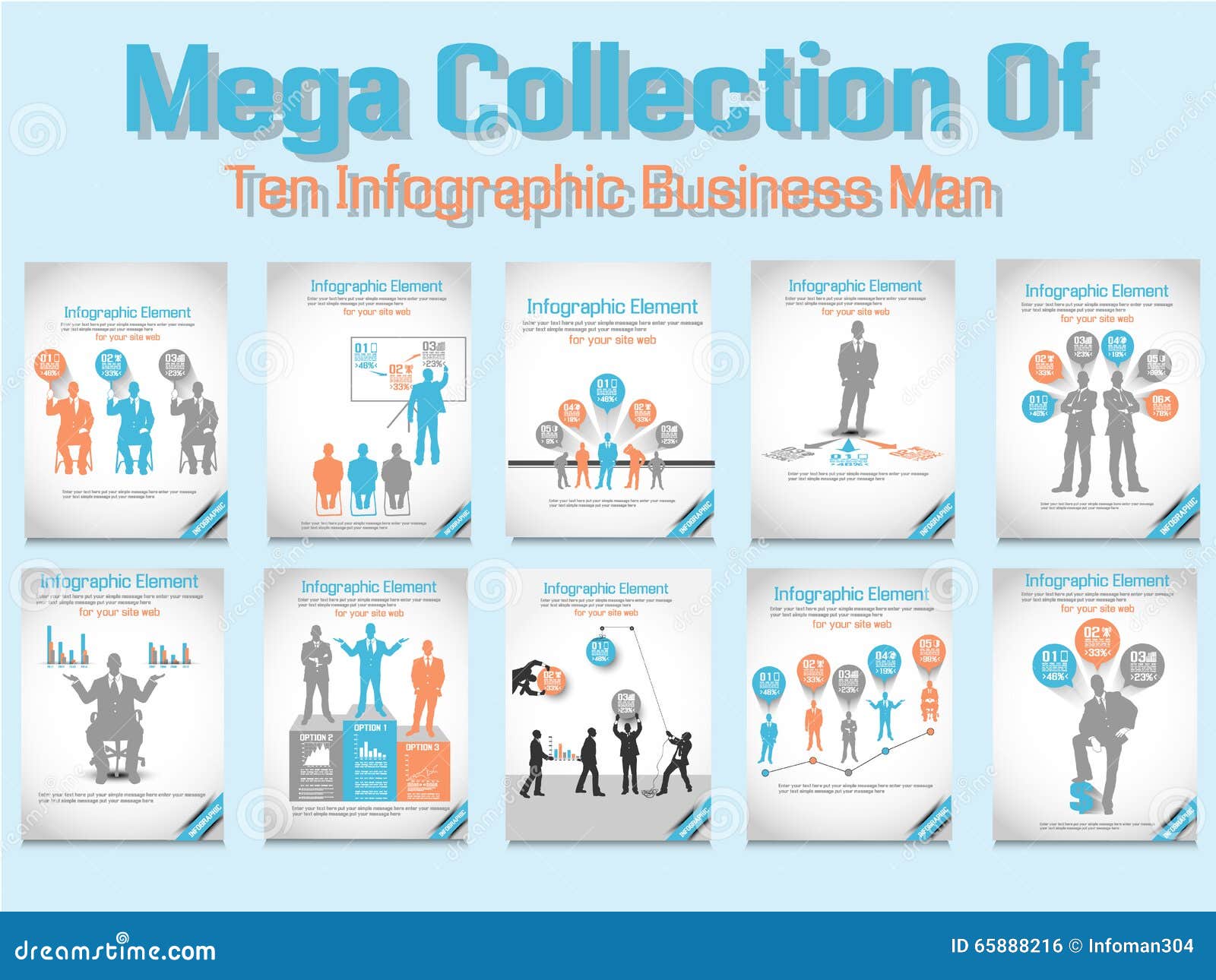 Collection Infographic Demographic Elements Chart and Graphic Stock ...