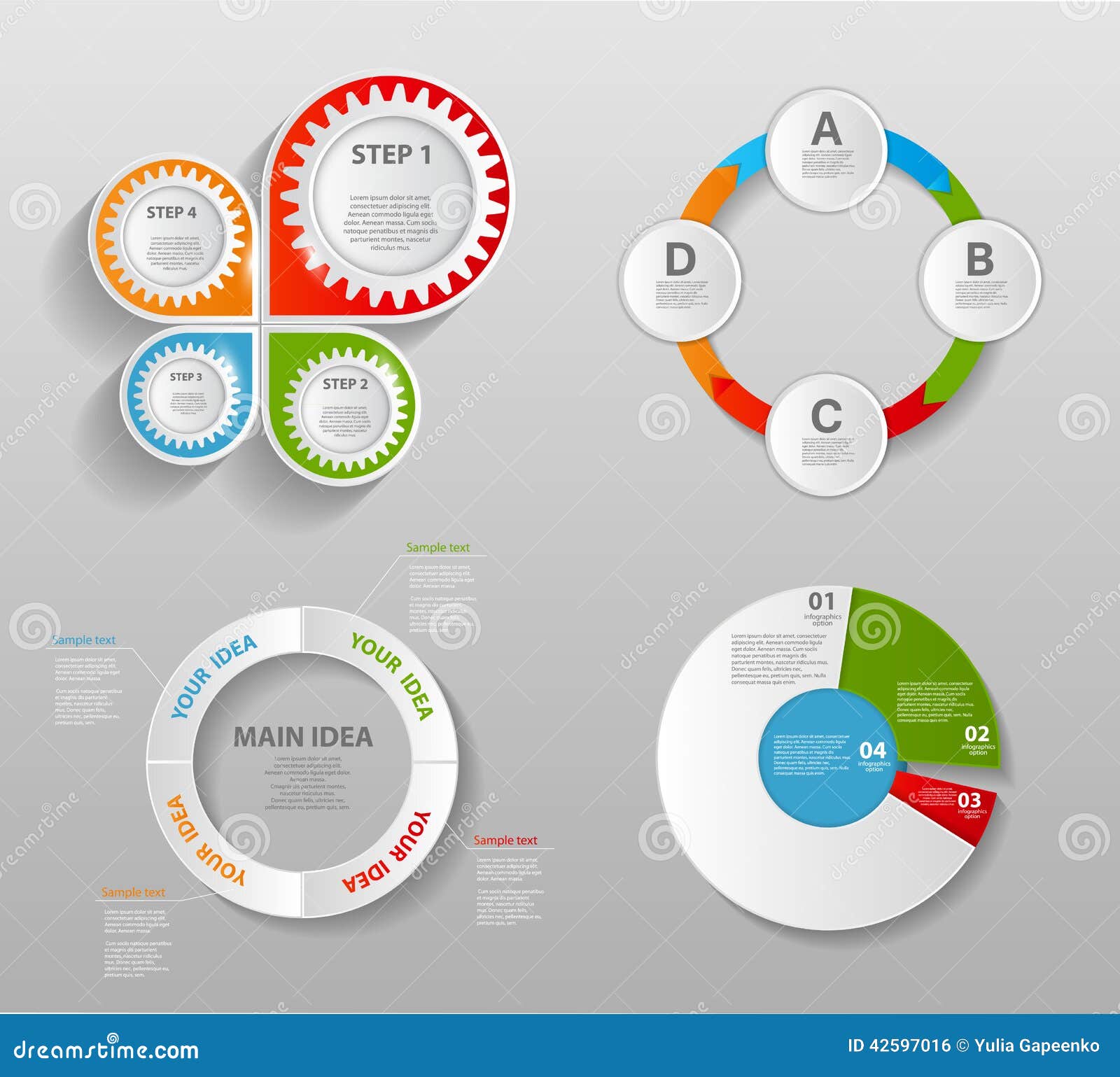 Collection of Infographic Templates for Business Stock Vector ...