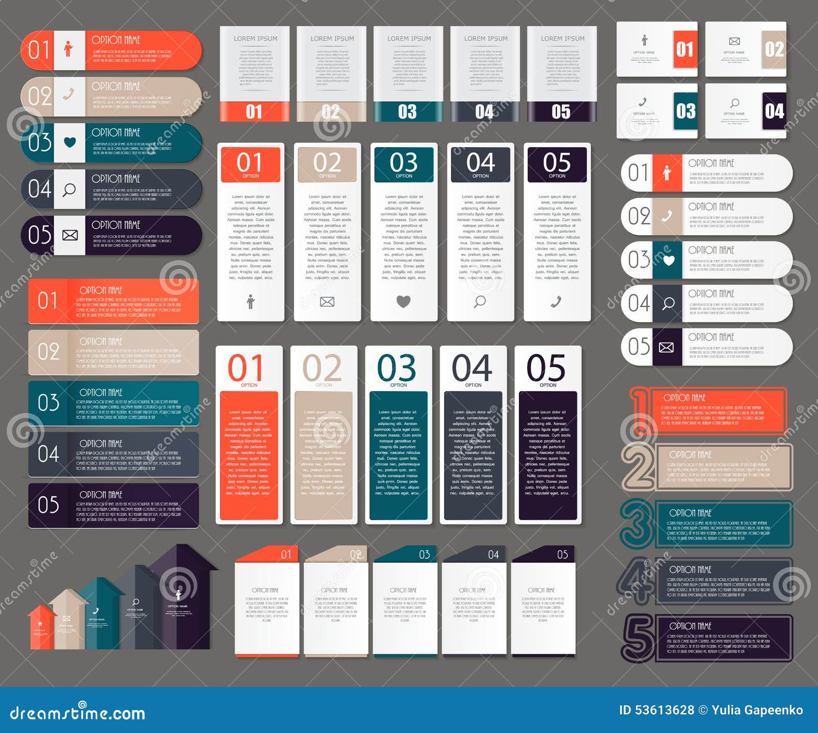 Collection of Infographic Templates for Business Stock Vector ...