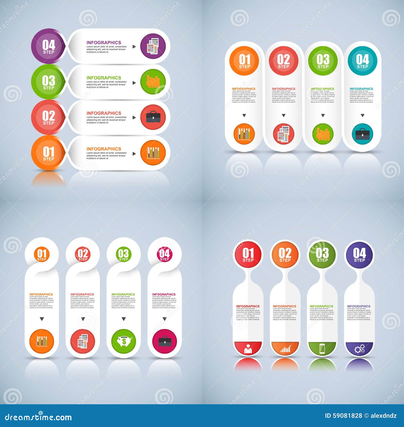 Collection of Infographic Vector Design Template Stock Vector ...