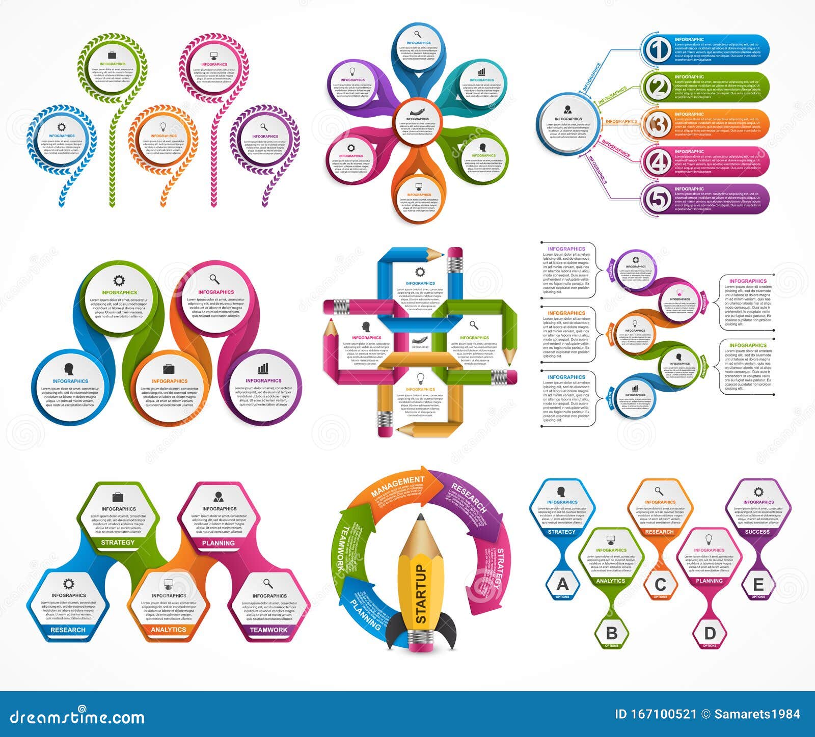 Collection Infographics. Design Elements Stock Vector - Illustration of ...