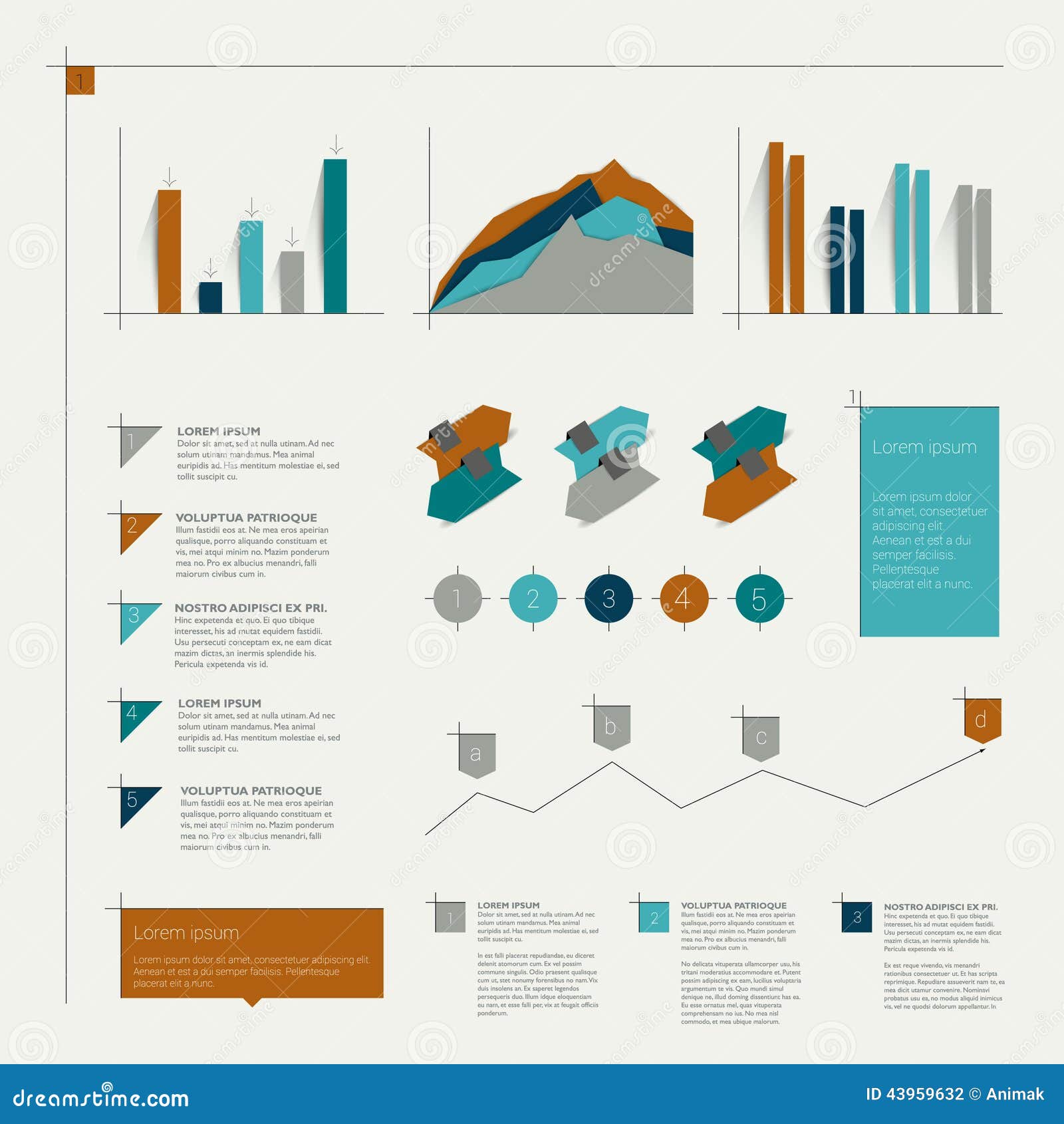 Collection of Infographics Elements. Stock Vector - Illustration of ...