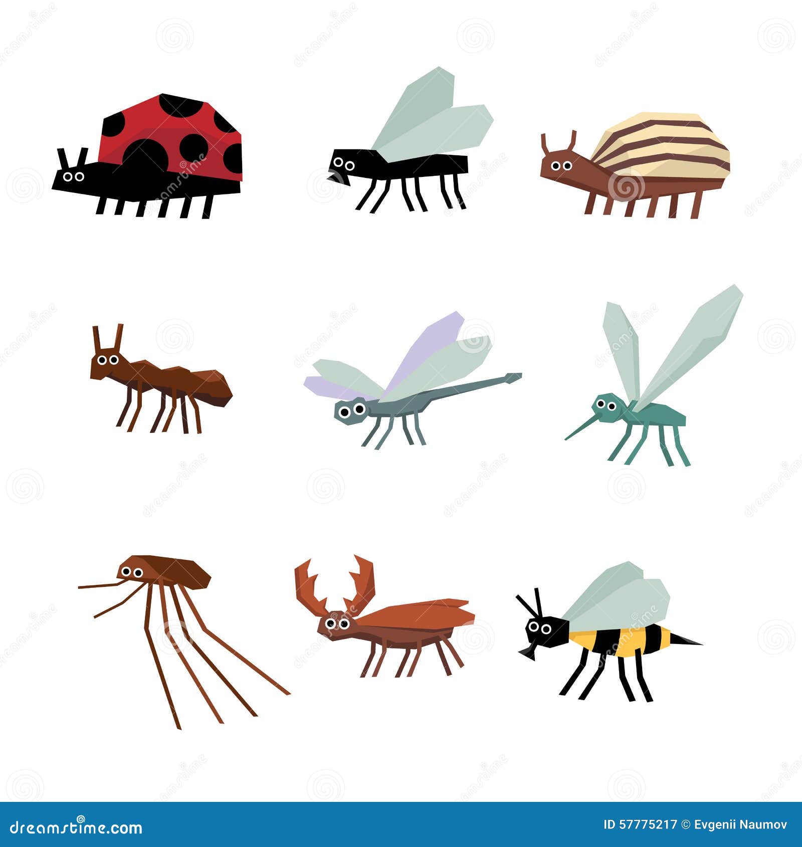 Collection of Insects Cartoon Stock Vector - Illustration of animals ...