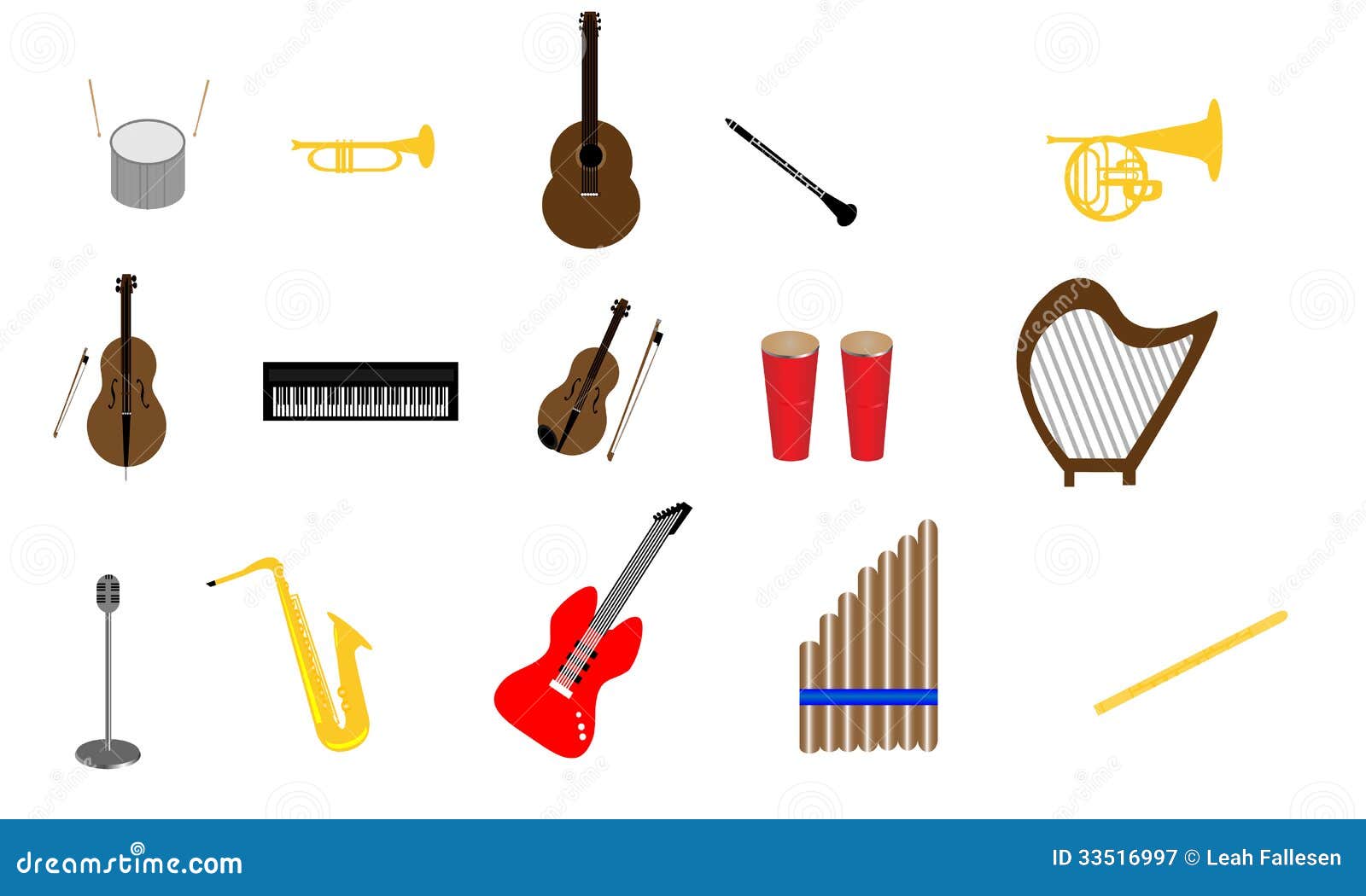 Collection of Instruments stock vector. Illustration of acoustic - 33516997