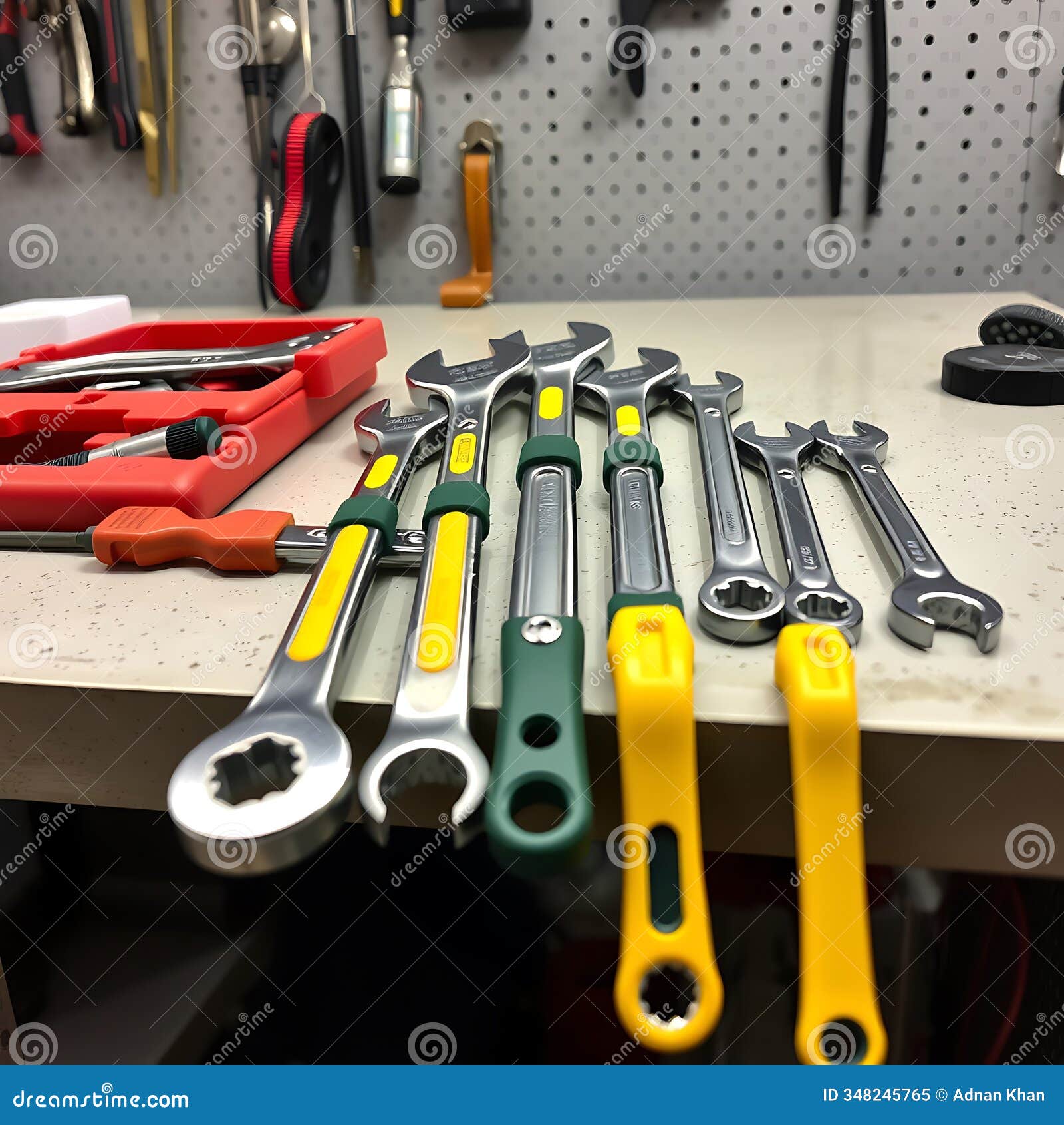 A Collection of Insulated Wrenches in Different Sizes Placed on a Clean ...