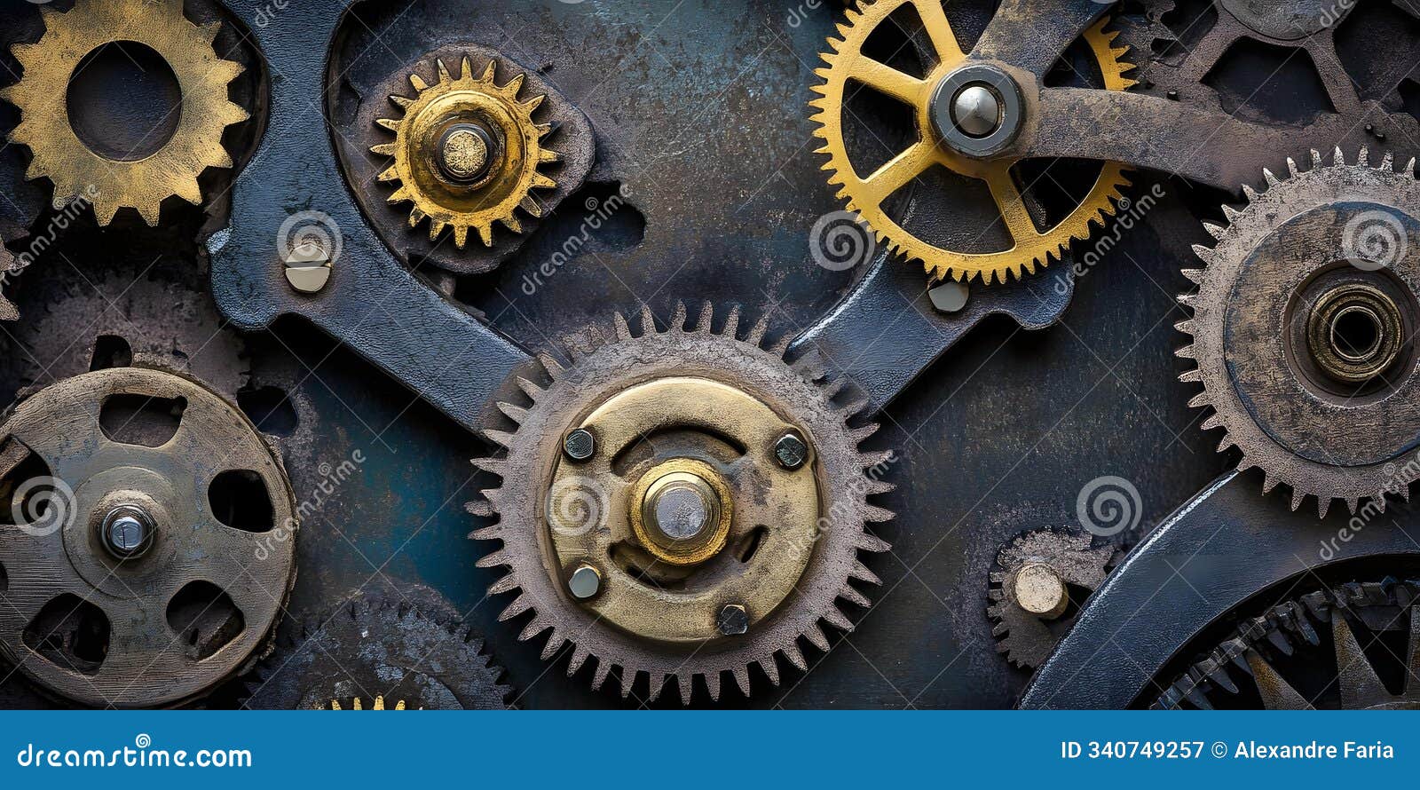 Collection of Interlocking Gears and Cogs Stock Illustration ...