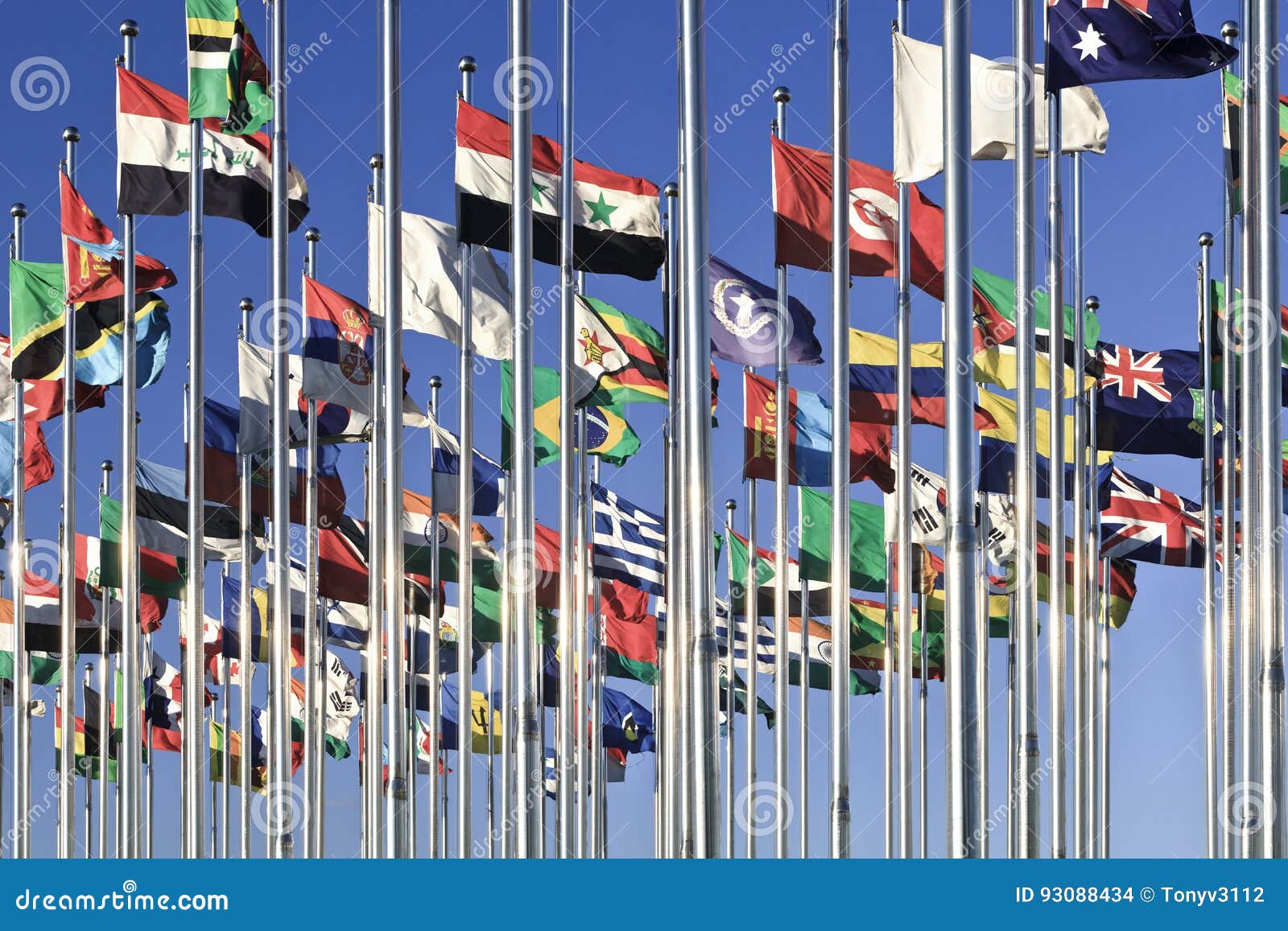 Collection of International Flags Stock Photo - Image of flags, asia ...