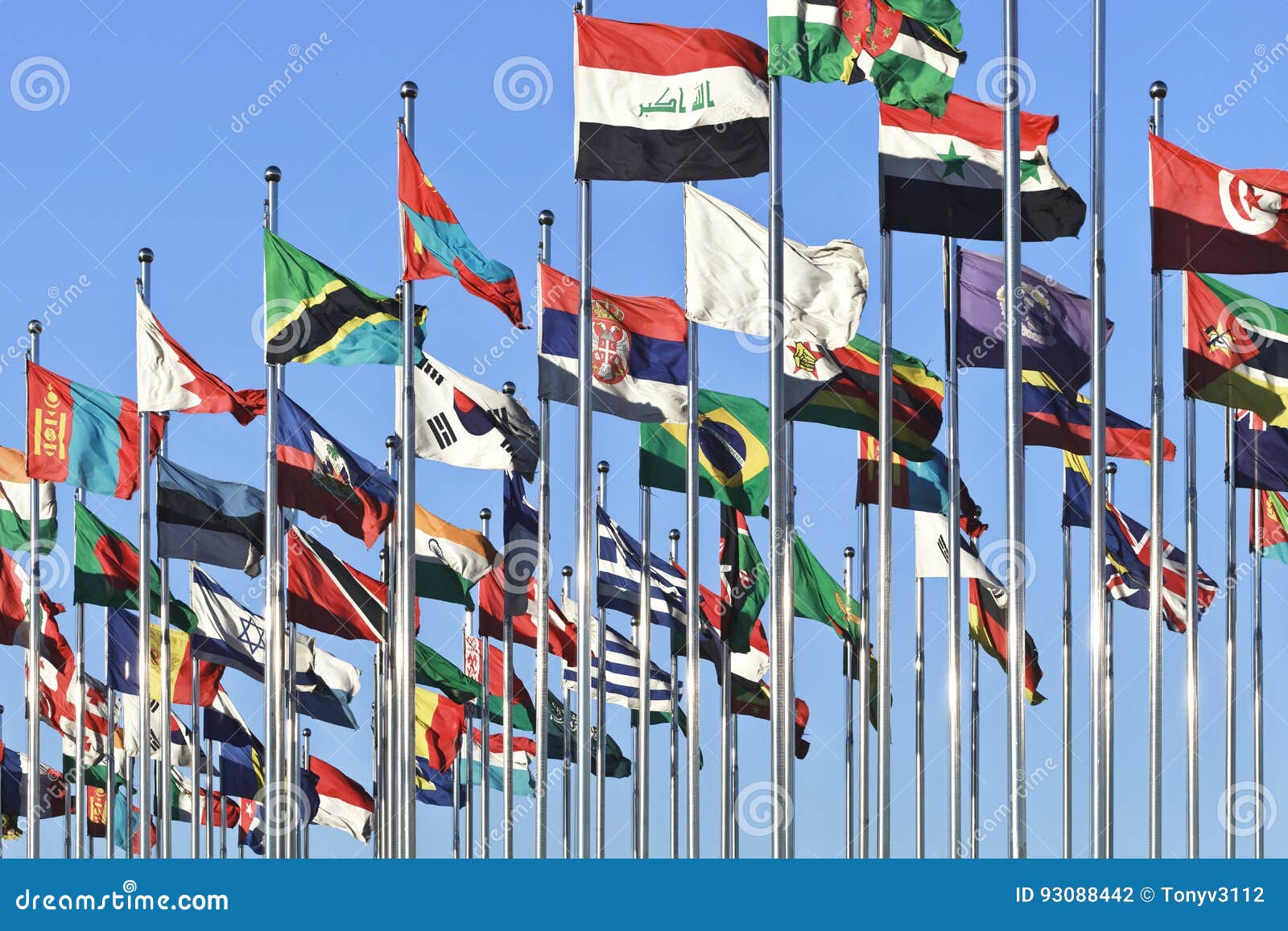 Collection of International Flags Stock Photo - Image of colors, multi ...
