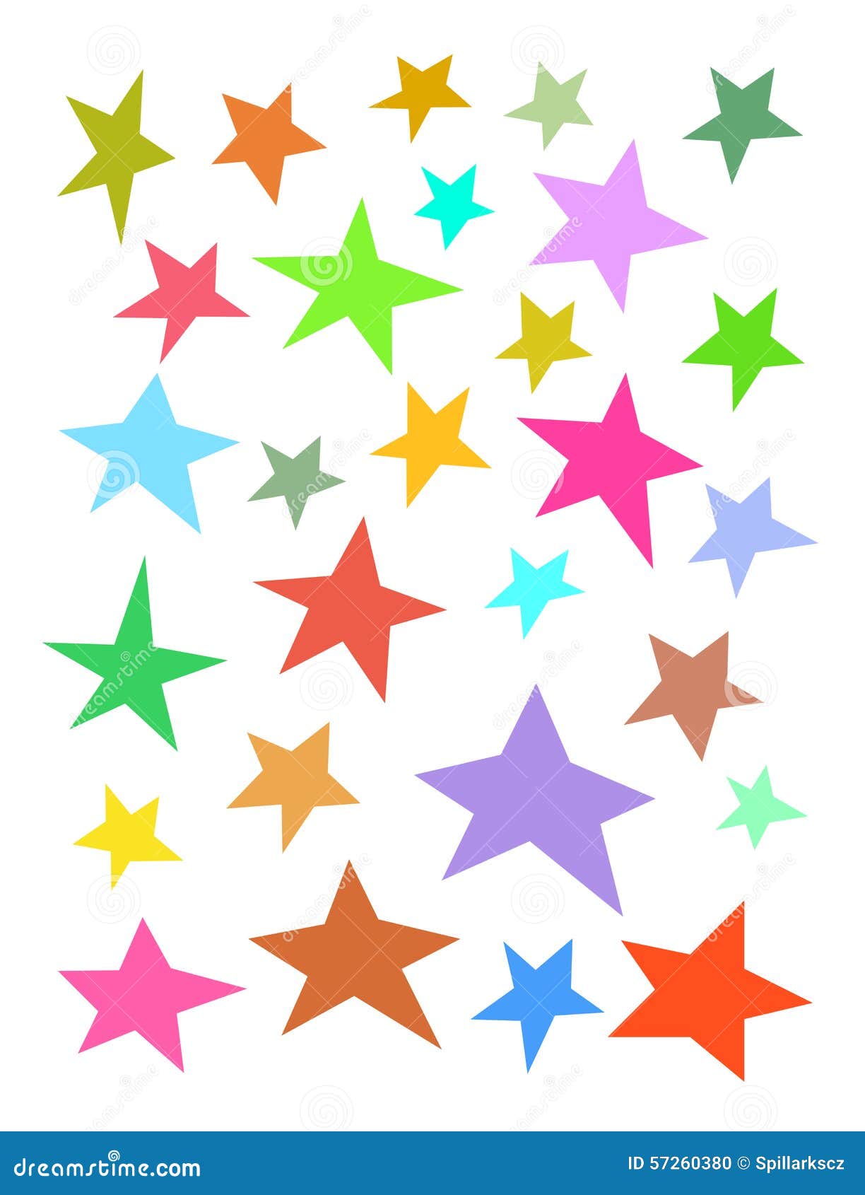 Collection of Irregular Stars Hand-drawn Over White Stock Vector ...