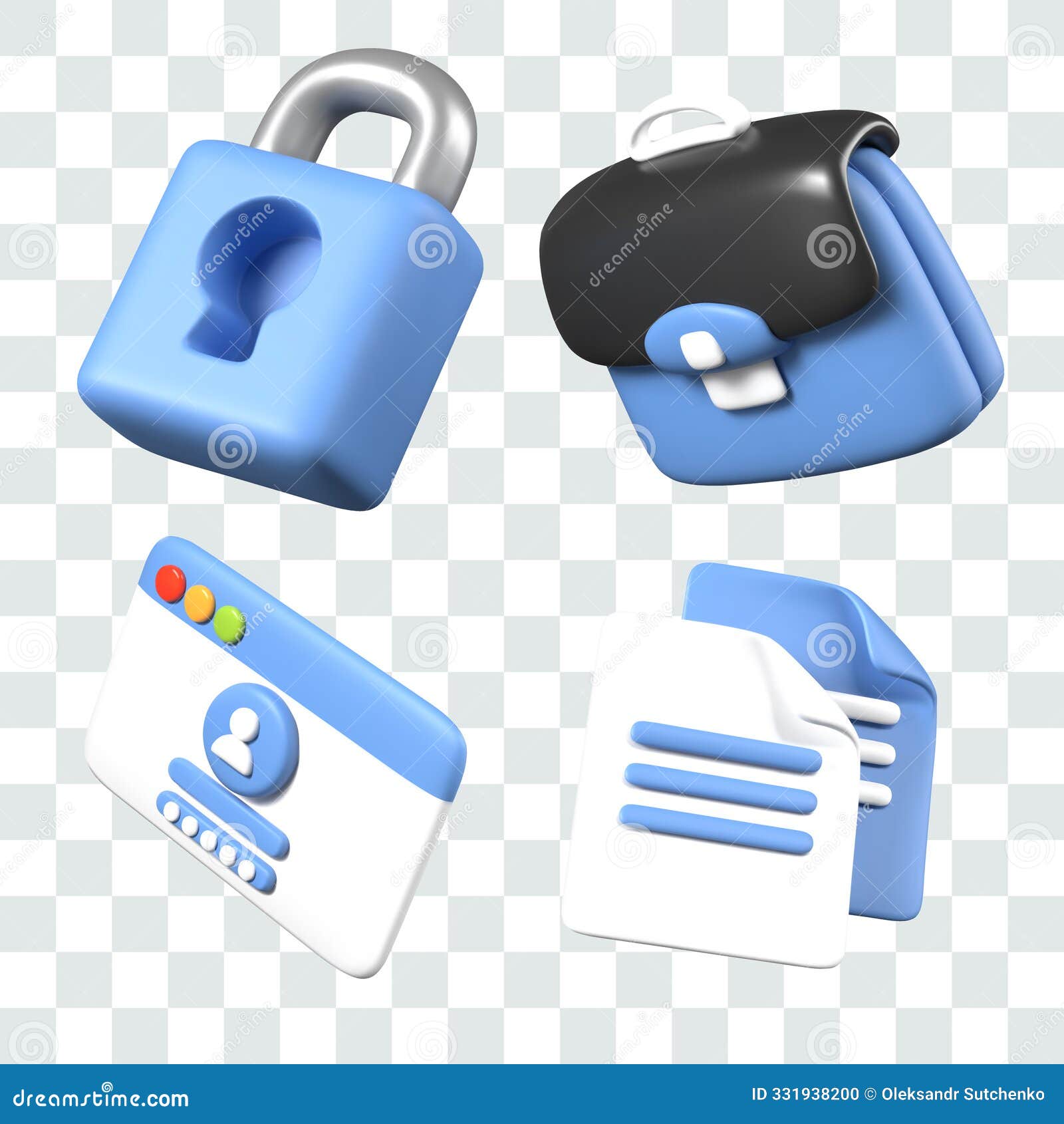 Collection of Isolated 3D Objects for Data Protection Software ...