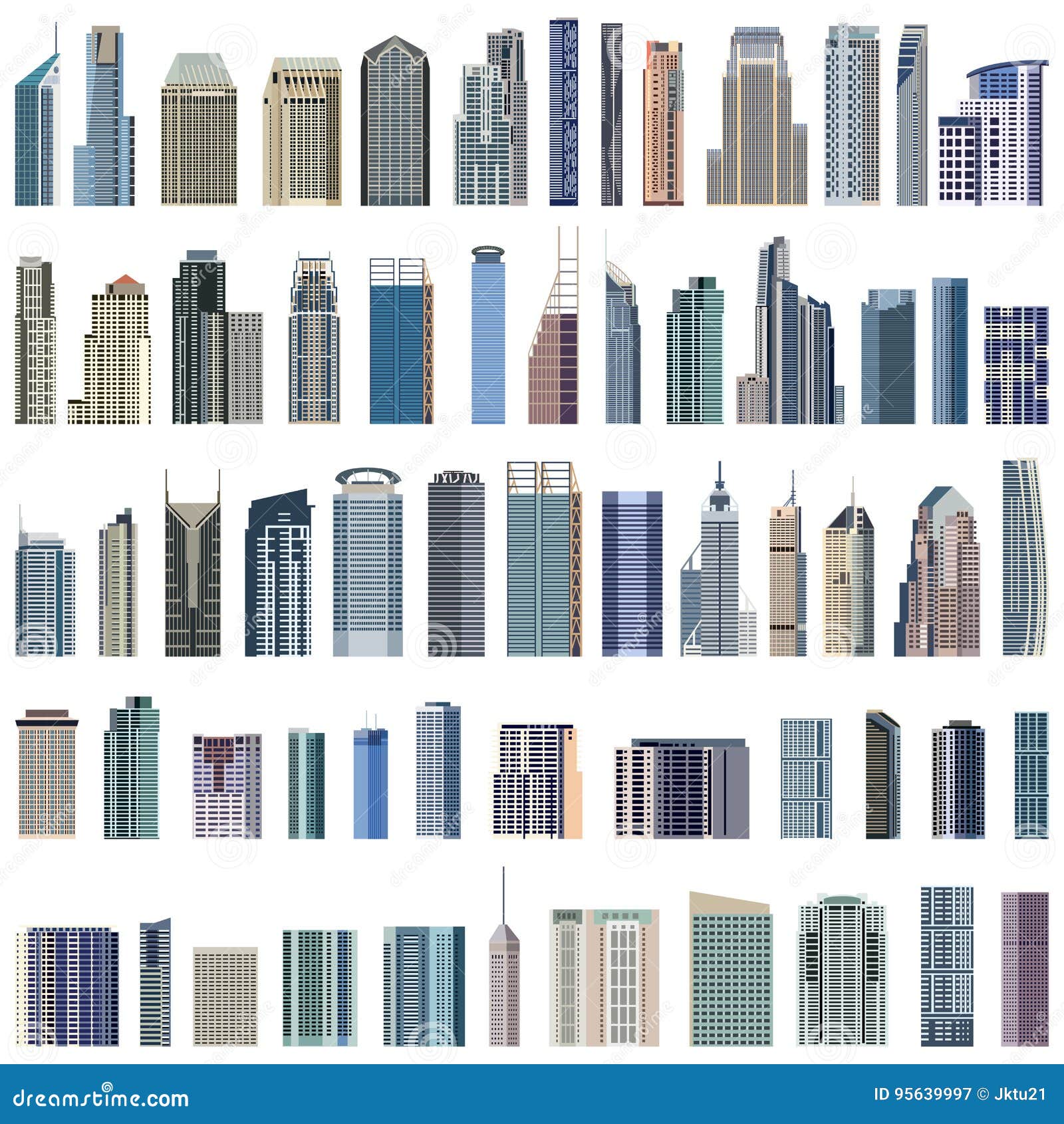 Vector Buildings Silhouettes Background | CartoonDealer.com #74593606