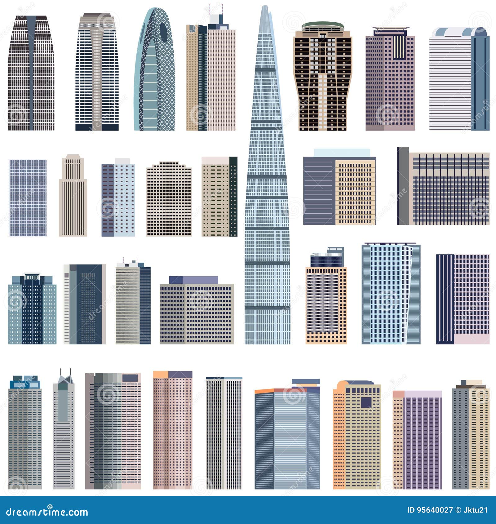 Vector Buildings Silhouettes Background | CartoonDealer.com #74593606