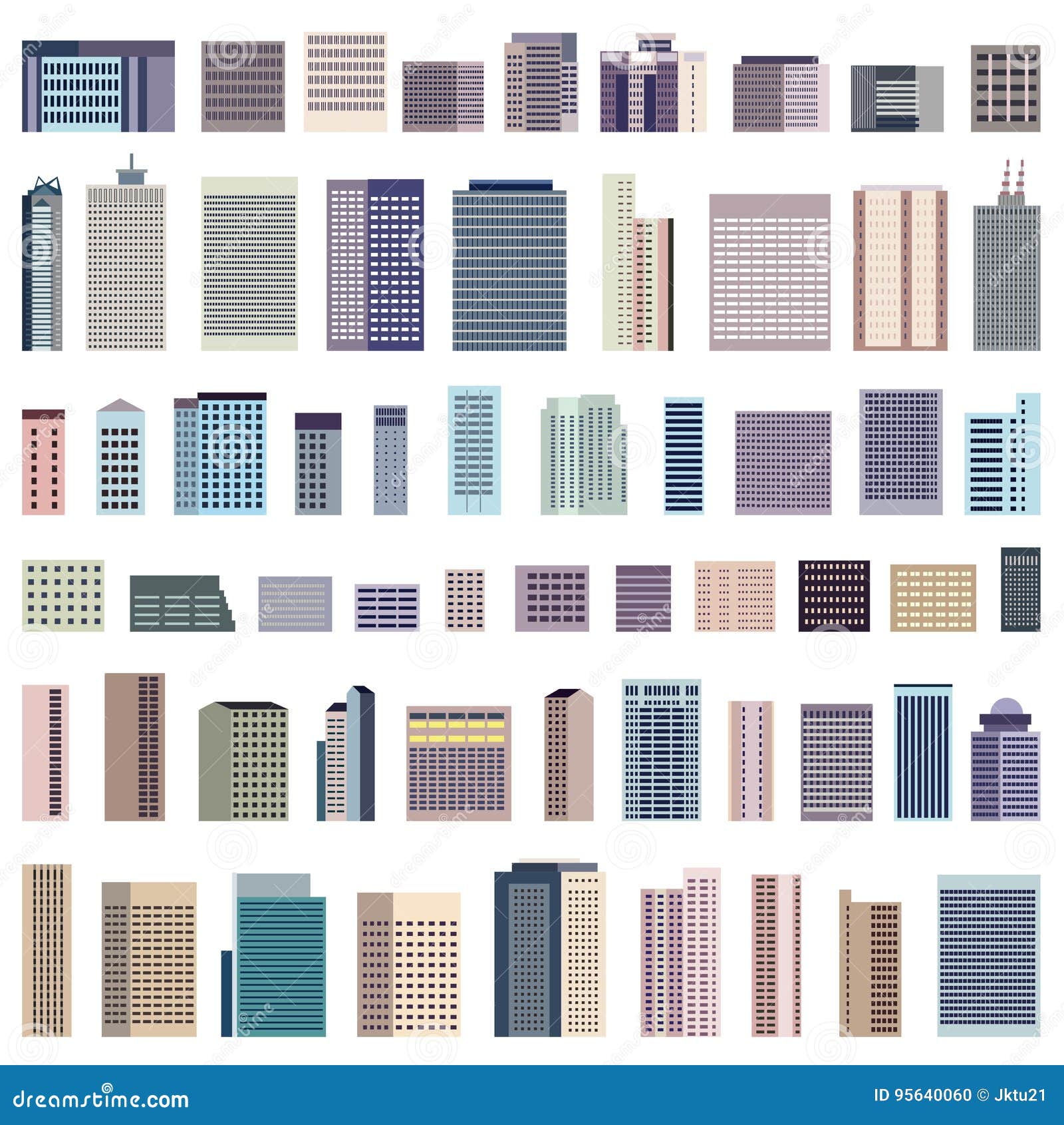 Vector Buildings Silhouettes Background | CartoonDealer.com #74593606