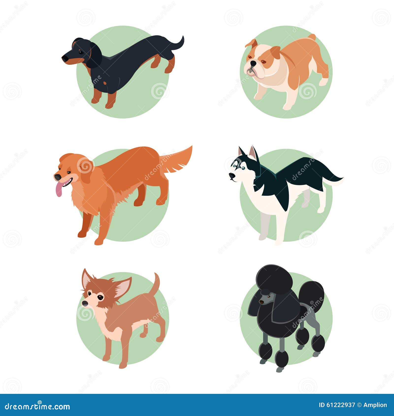 Collection of Isometric Dogs2 Stock Vector - Illustration of design ...