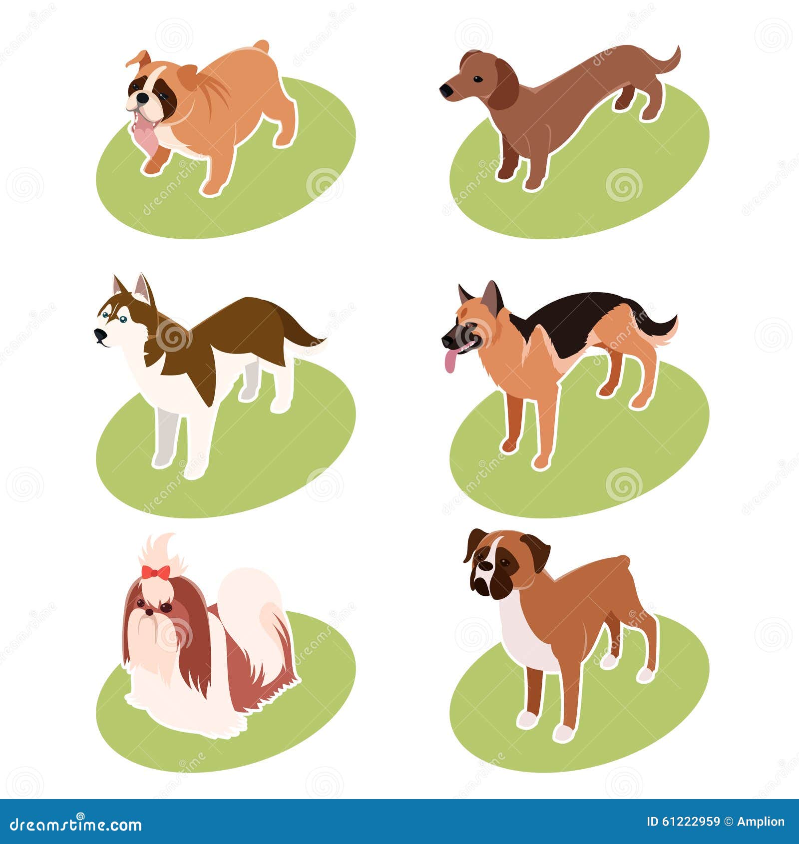 Collection of Isometric Dogs Stock Vector - Illustration of animal ...