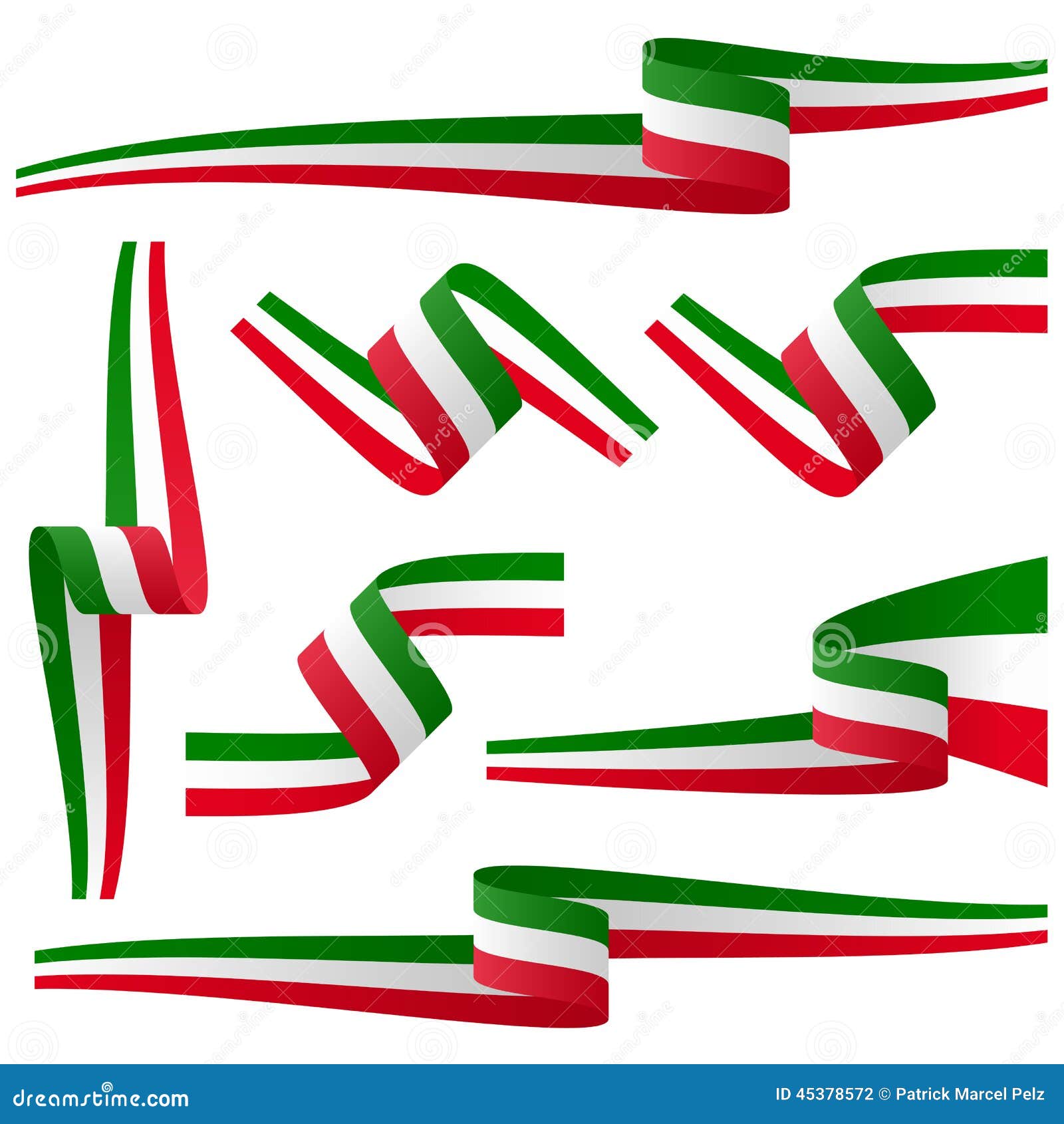 Collection of Italian Country Flag Banners Stock Vector - Illustration ...