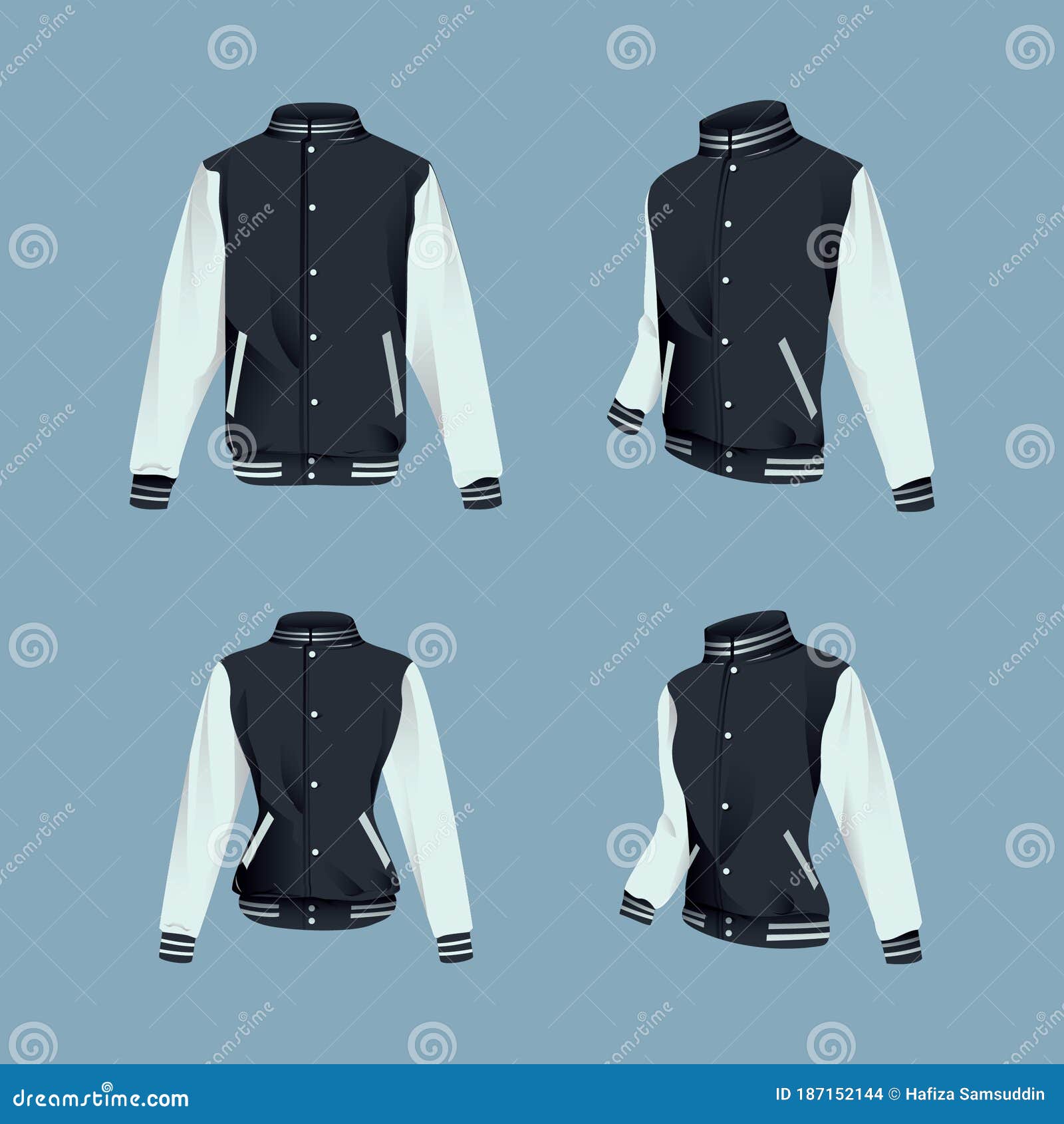 Collection of Jackets. Vector Illustration Decorative Design Stock ...