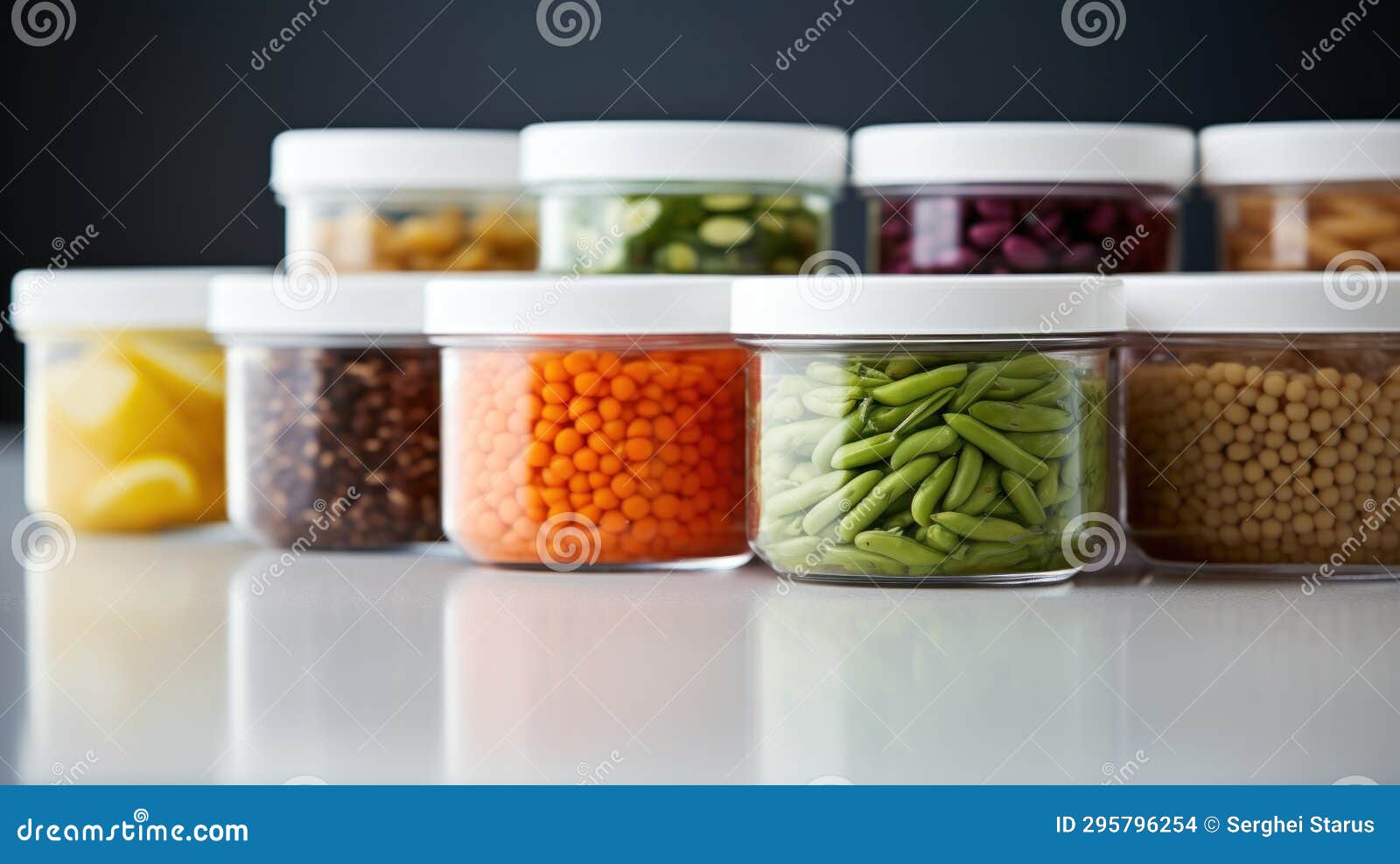A Collection of Jars with Different Types and Colors, AI Stock ...