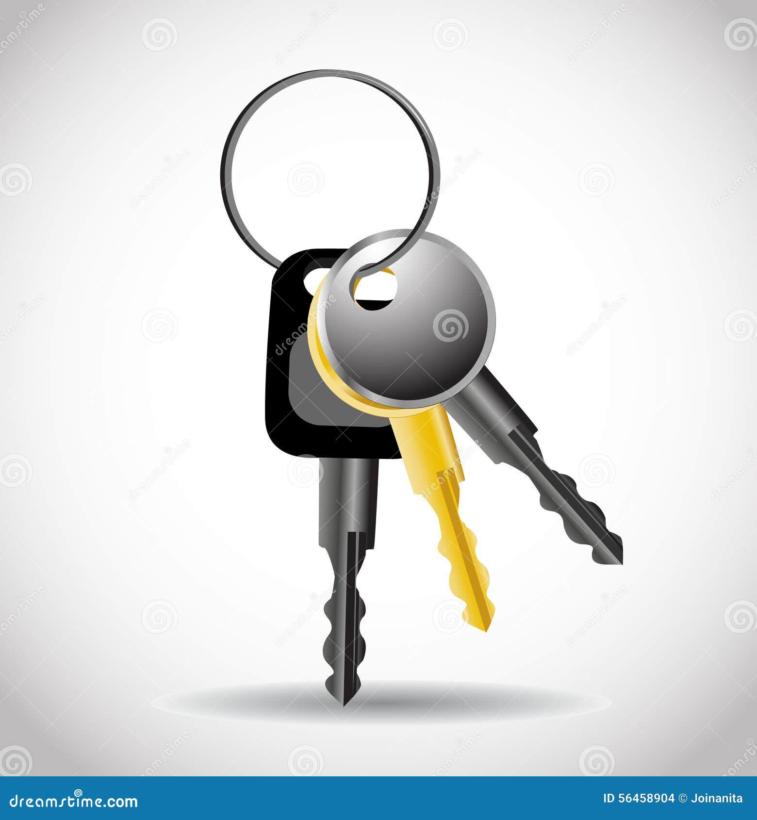 Collection of Keys Illustration on White Stock Vector - Illustration of ...