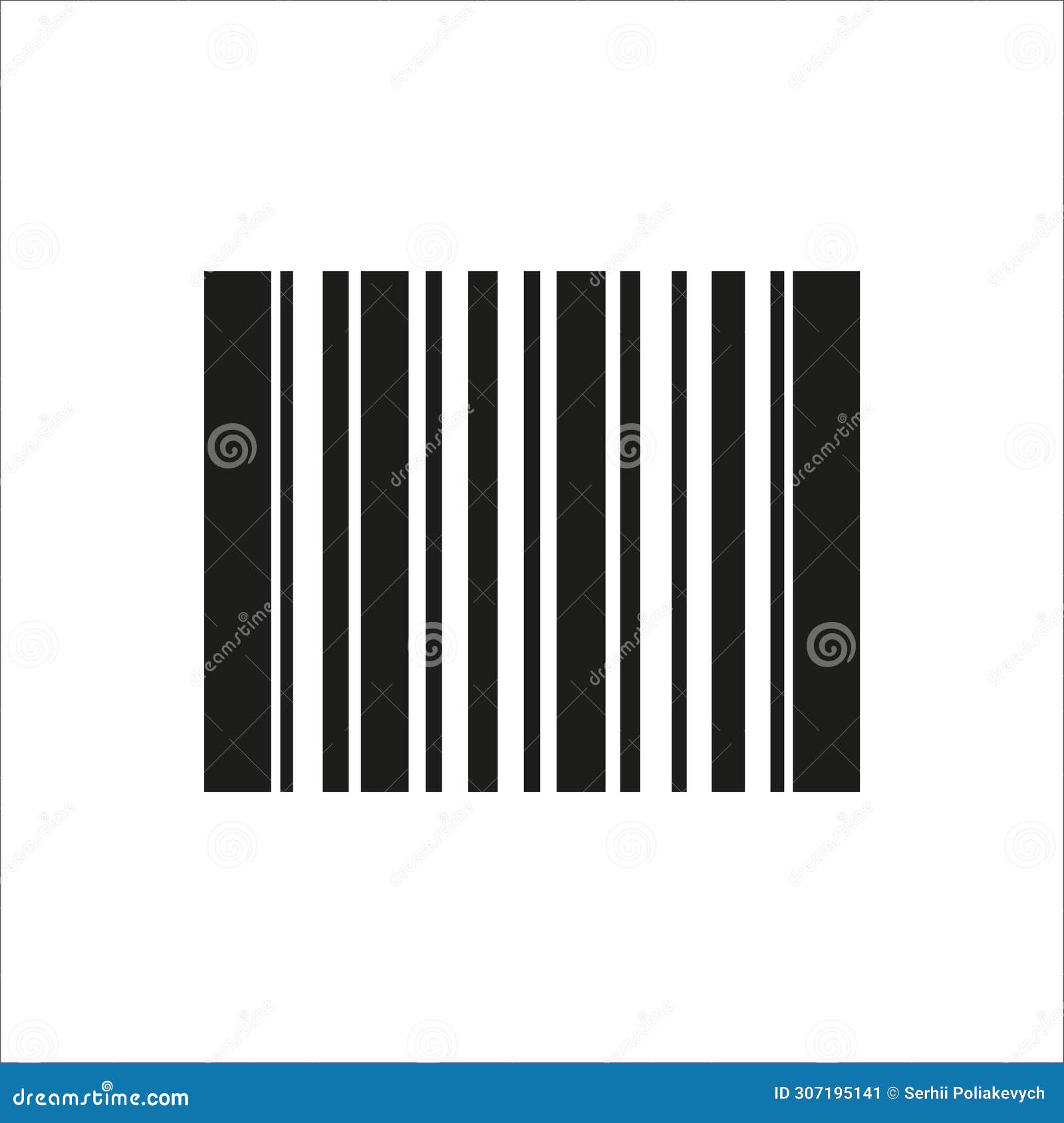 A Black and White Barcode on a White Background Stock Vector ...