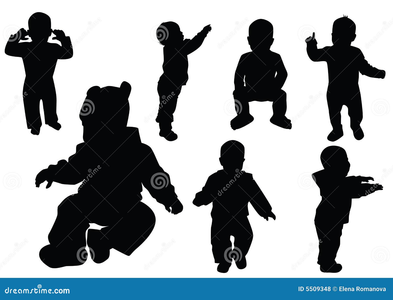 Collection of kids stock vector. Illustration of black - 5509348