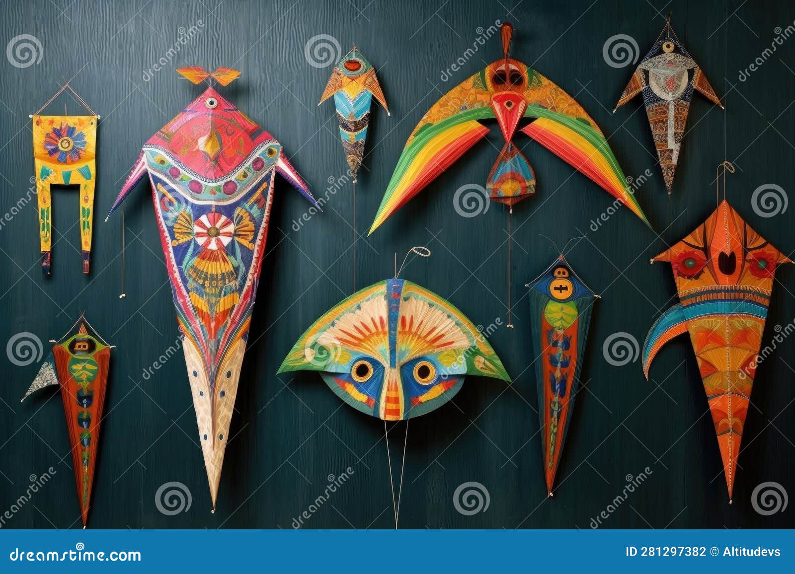 Collection of Kites from Different Cultures and Traditions Stock ...