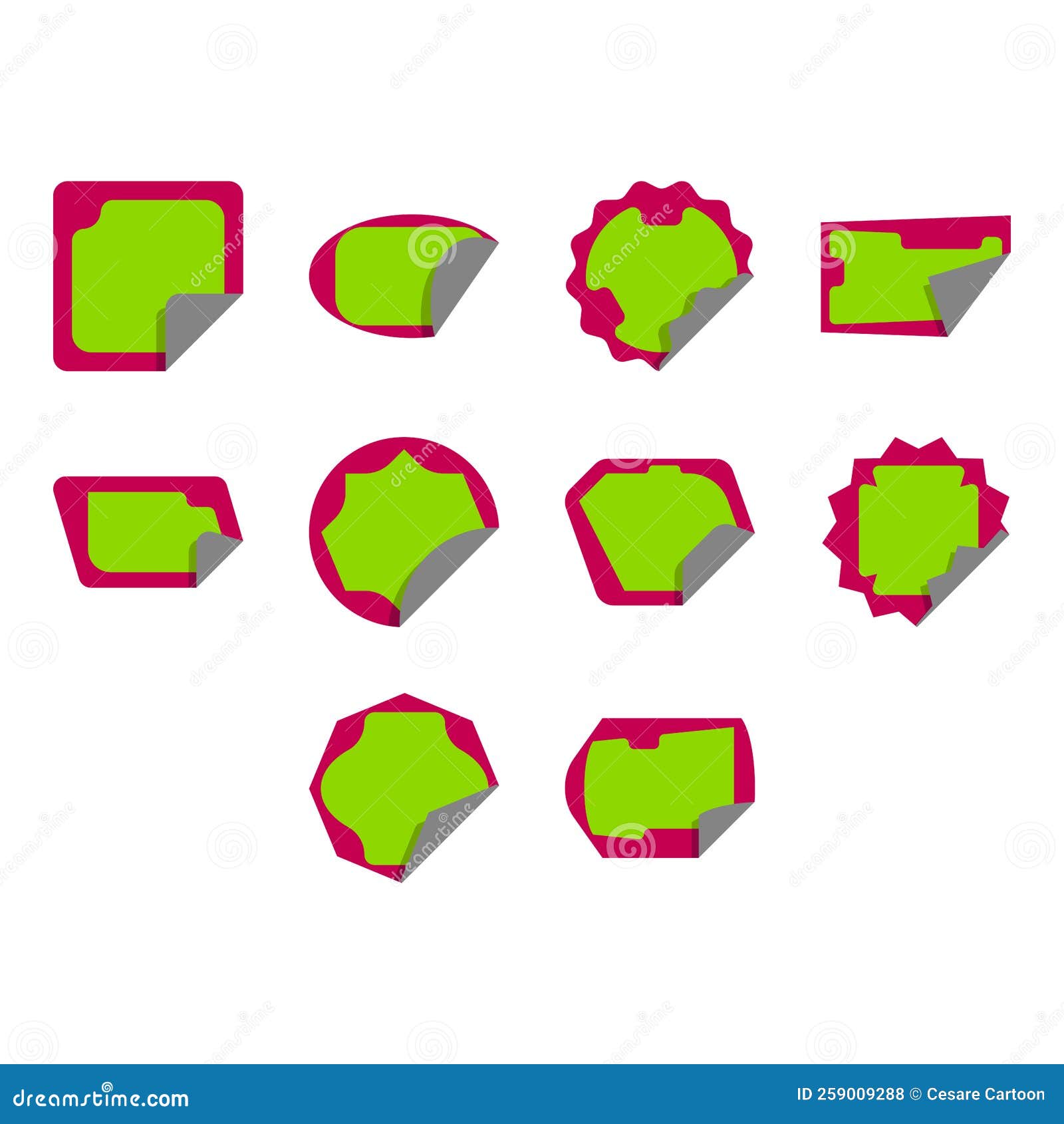 Label sticker icon set stock vector. Illustration of label - 259009288