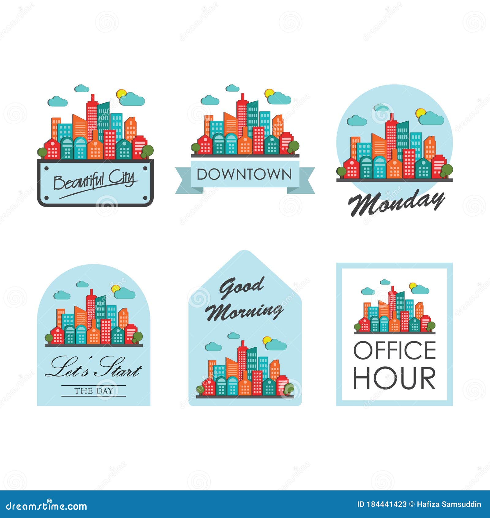 Collection of Labels. Vector Illustration Decorative Background Design ...