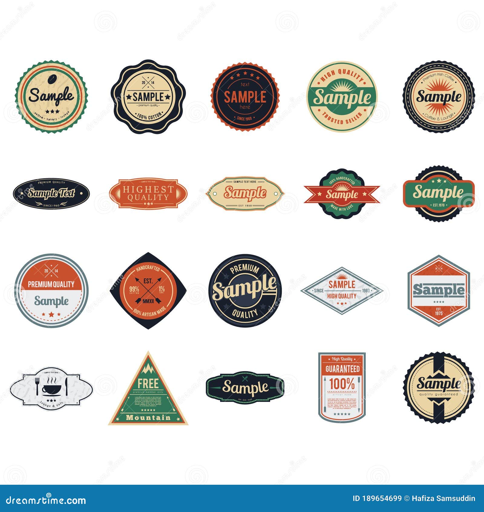 Collection of Labels. Vector Illustration Decorative Design Stock ...