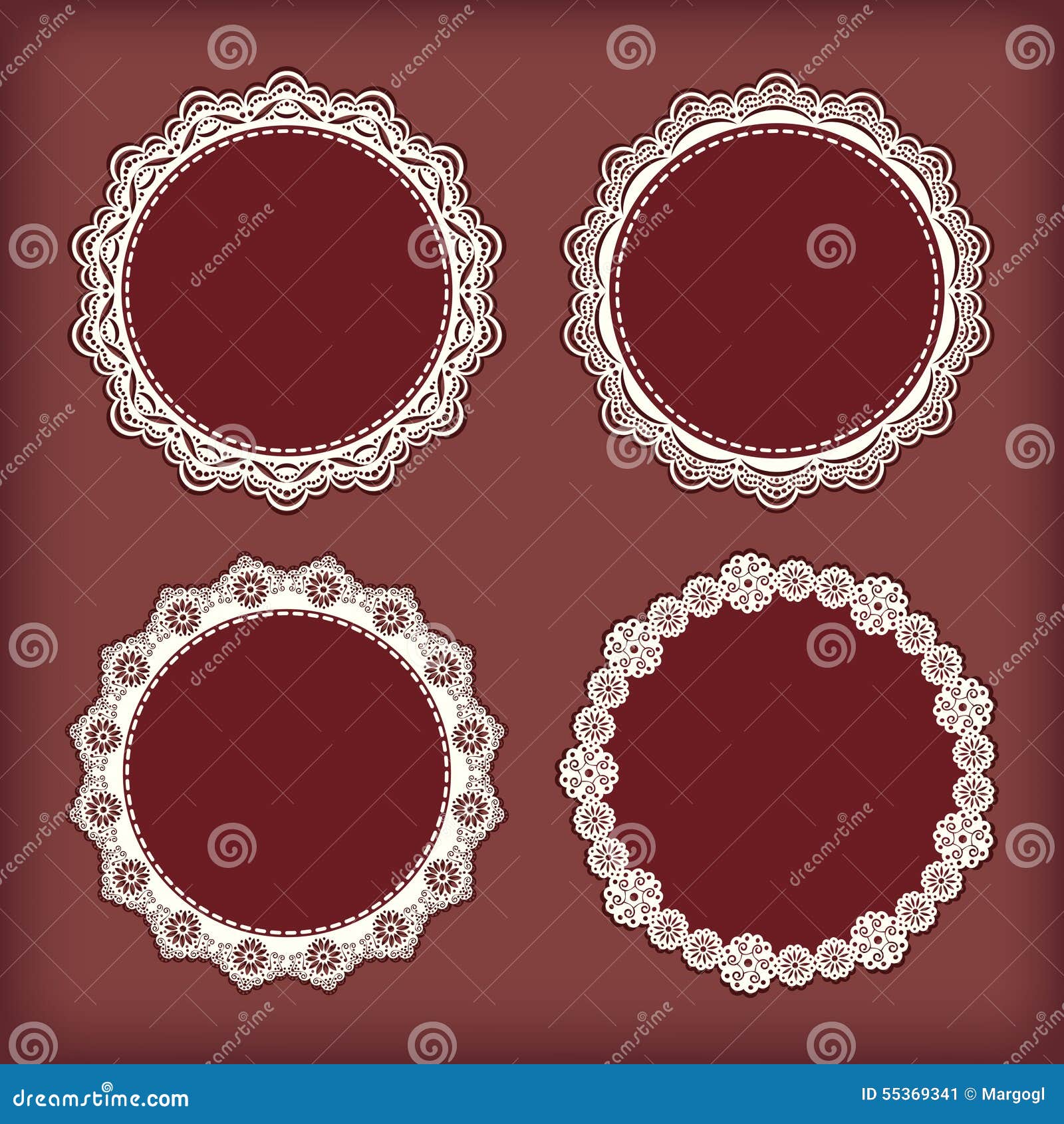 Collection lace frames. stock vector. Illustration of congratulation ...