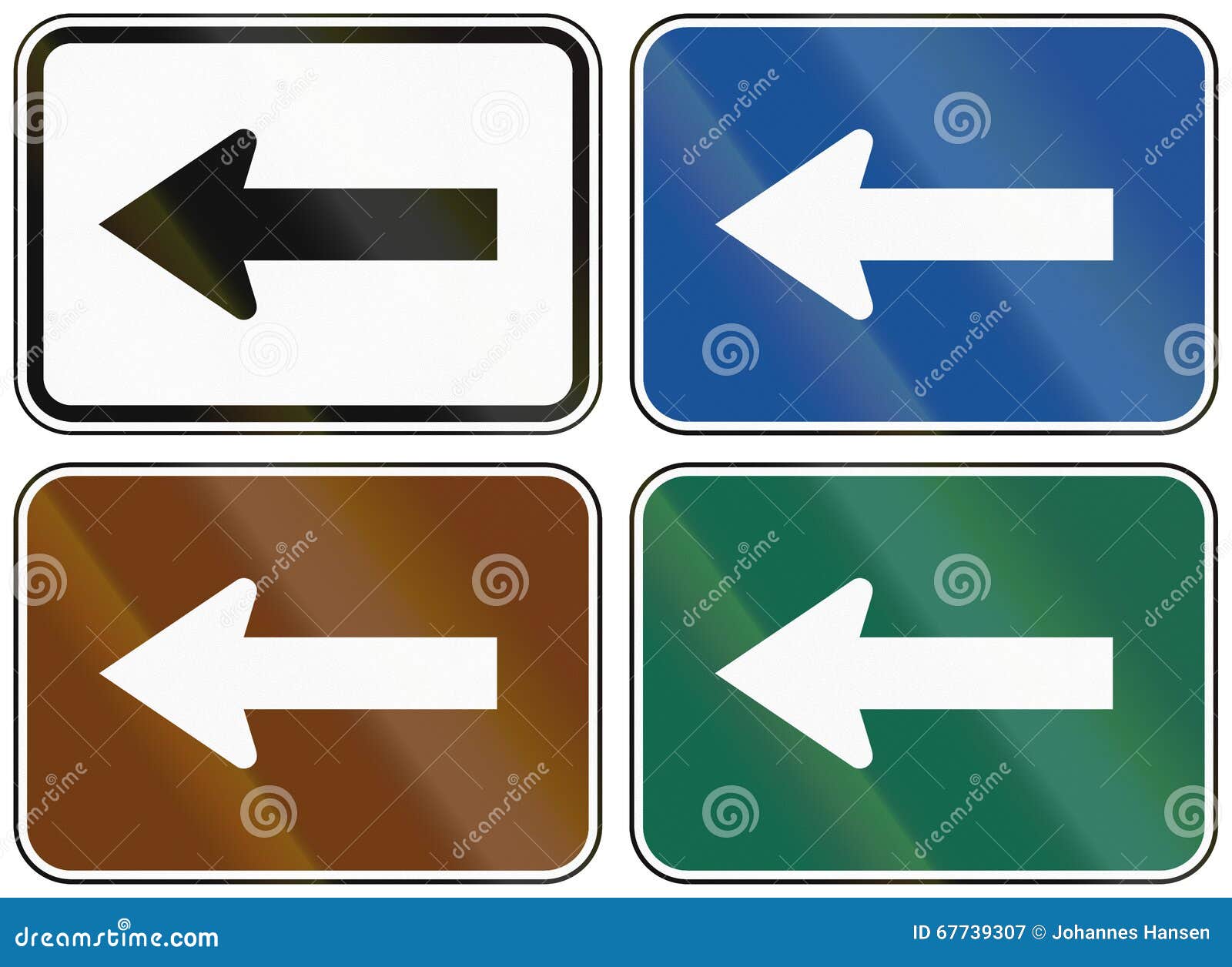 Collection of Lane Direction Signs of the United States MUTCD Stock ...